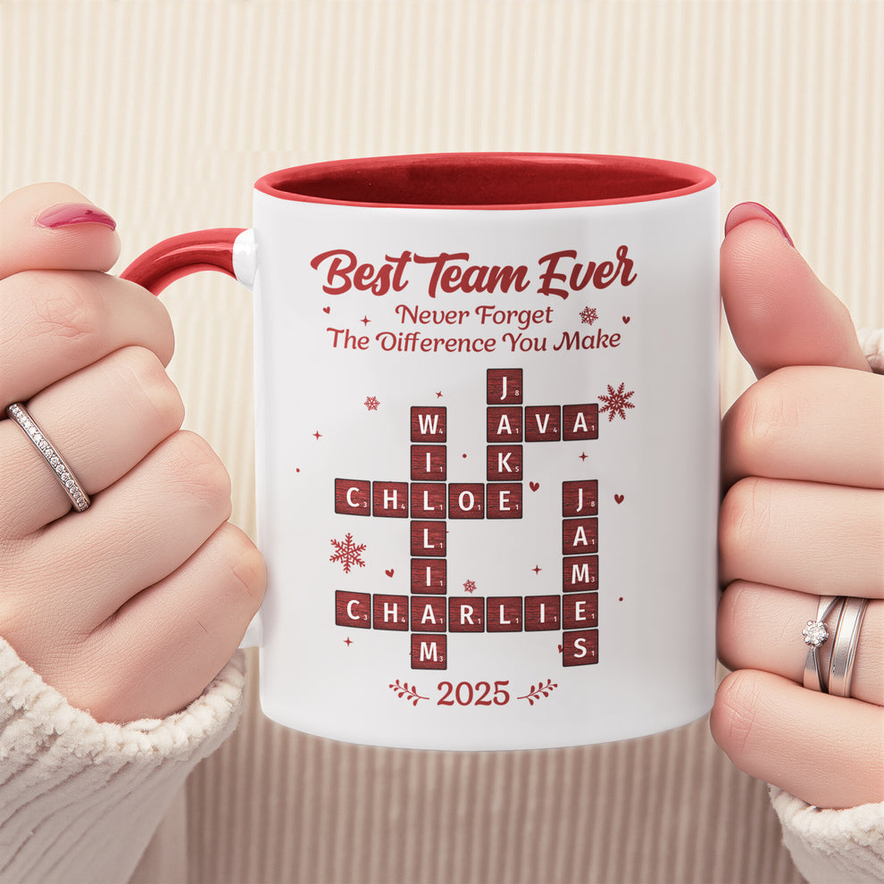 Best Team Ever Scrabble - Personalized Accent Mug – Macorner