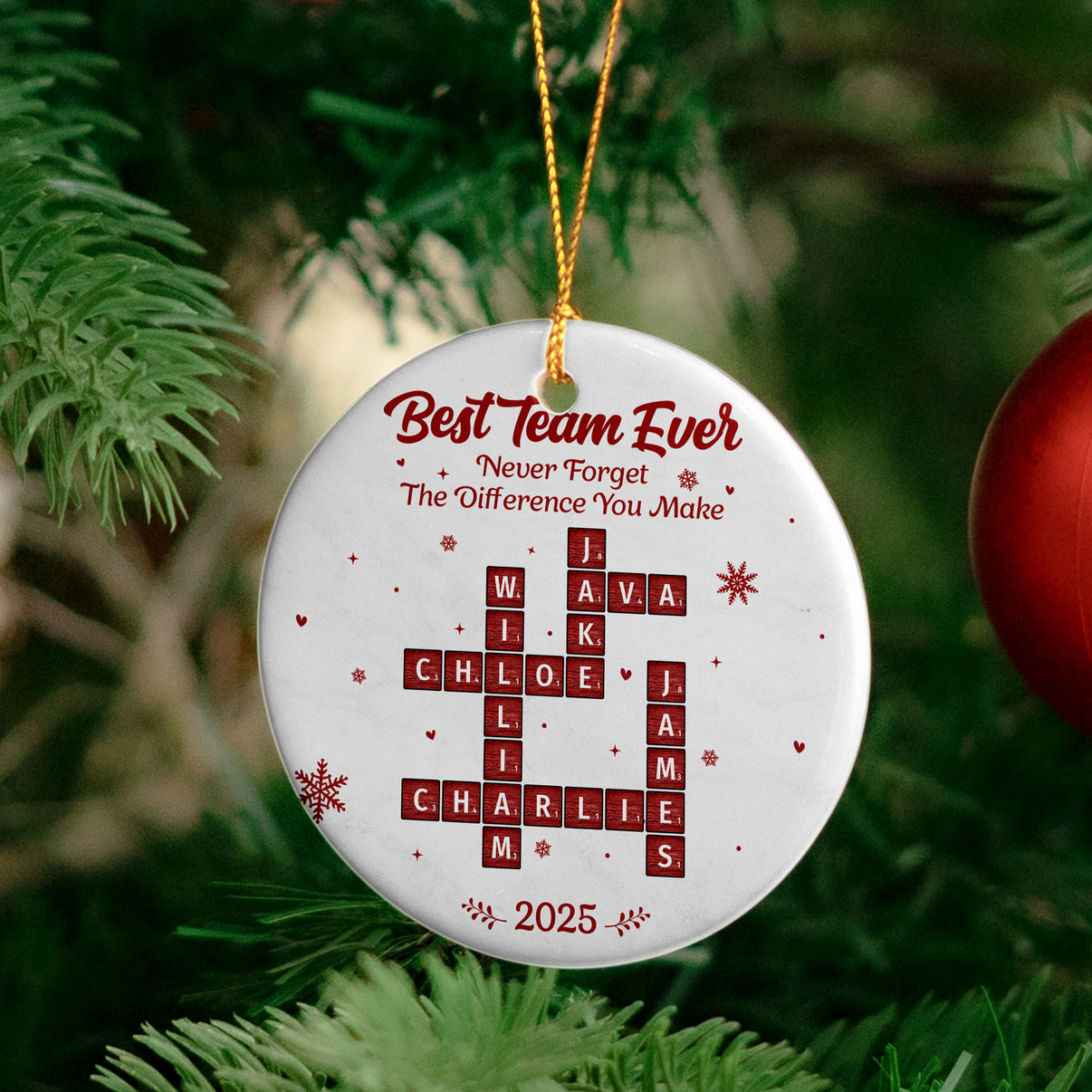 Best Team Ever Scrabble - Personalized Ceramic Ornament – Macorner