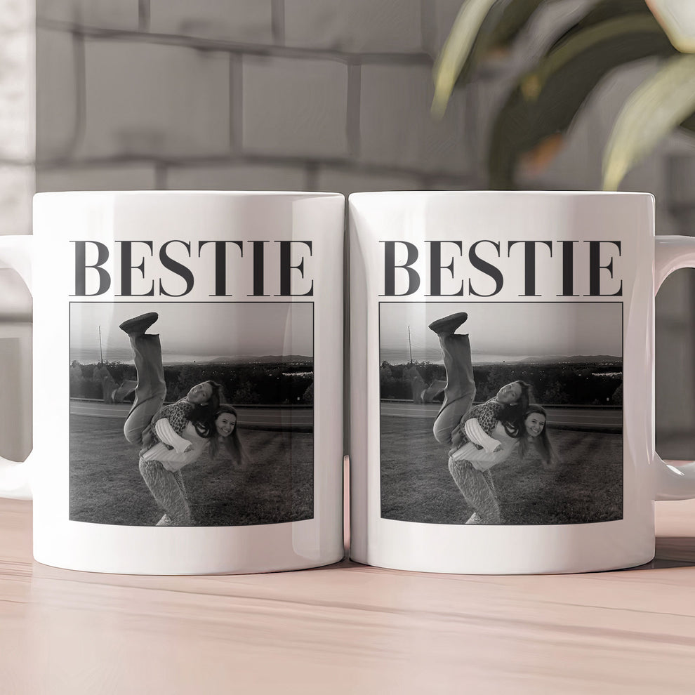 Bestie - Vintage Version - Personalized Photo Mug – Macorner