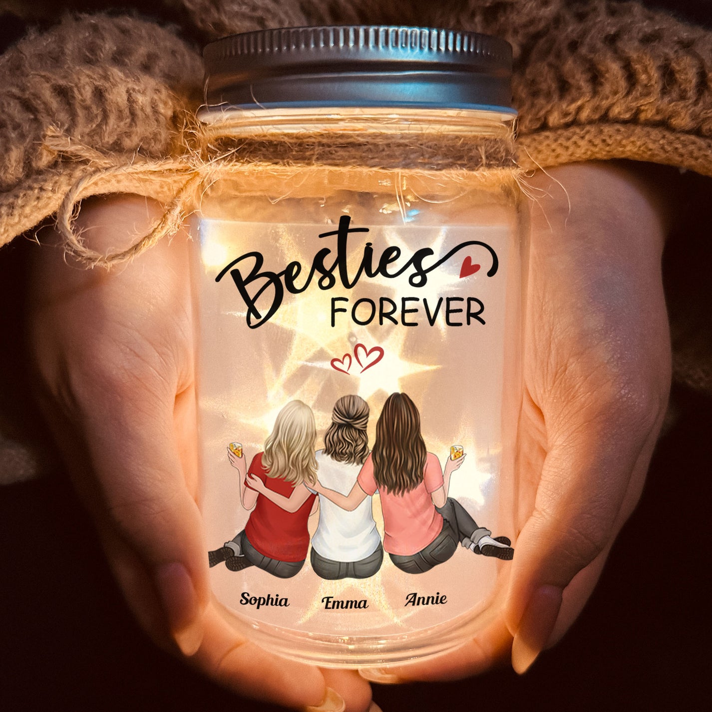 Besties Forever Because Of You I Laugh A Little Harder - Personalized ...