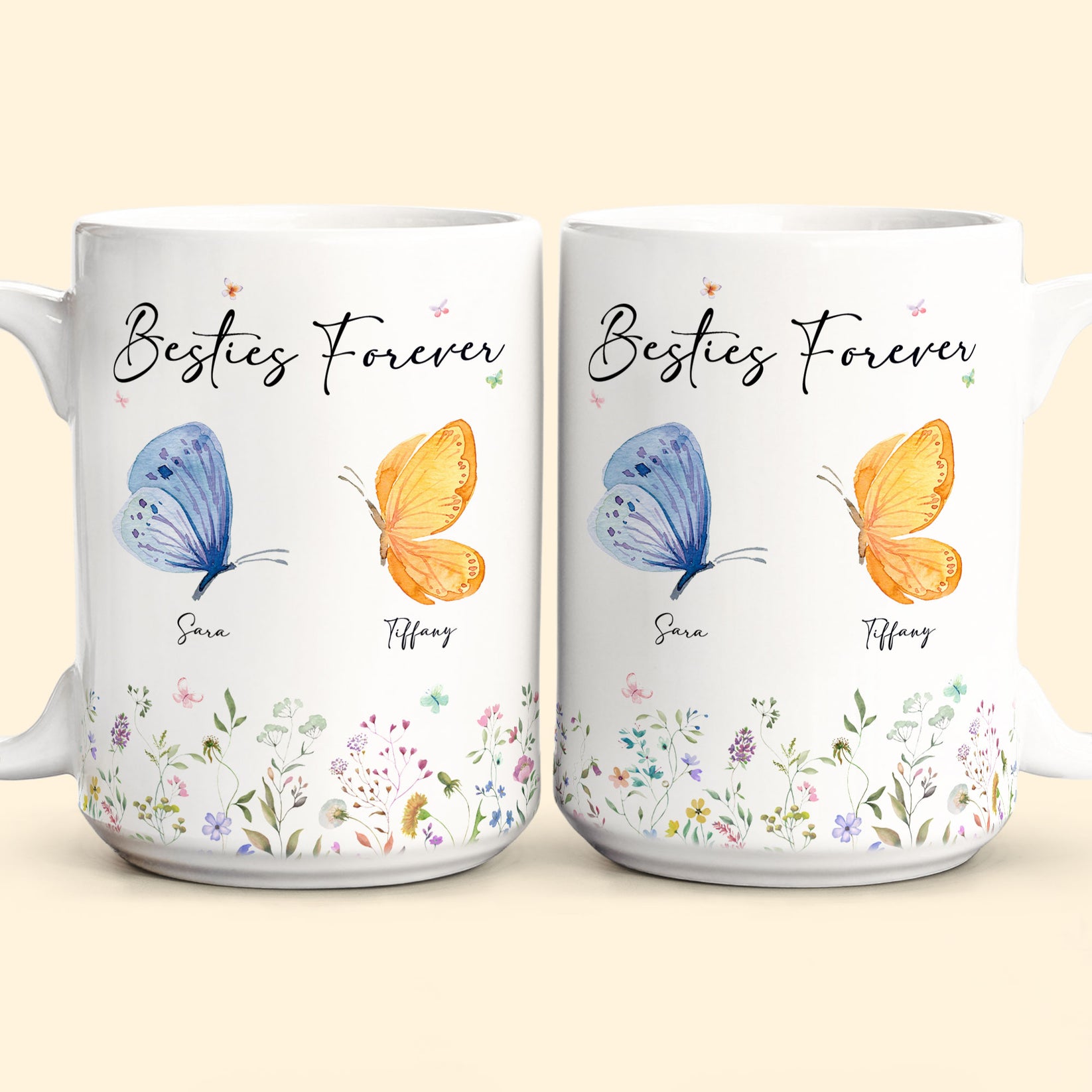 Besties Forever Butterfly Version - Personalized Mug – Macorner