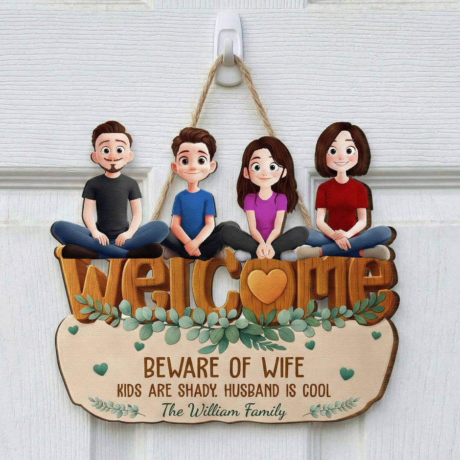 Beware Of Wife - Personalized Wood Sign – Macorner