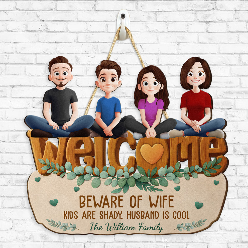 Beware Of Wife - Personalized Wood Sign – Macorner