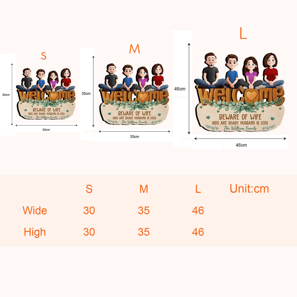 Beware Of Wife - Personalized Wood Sign – Macorner