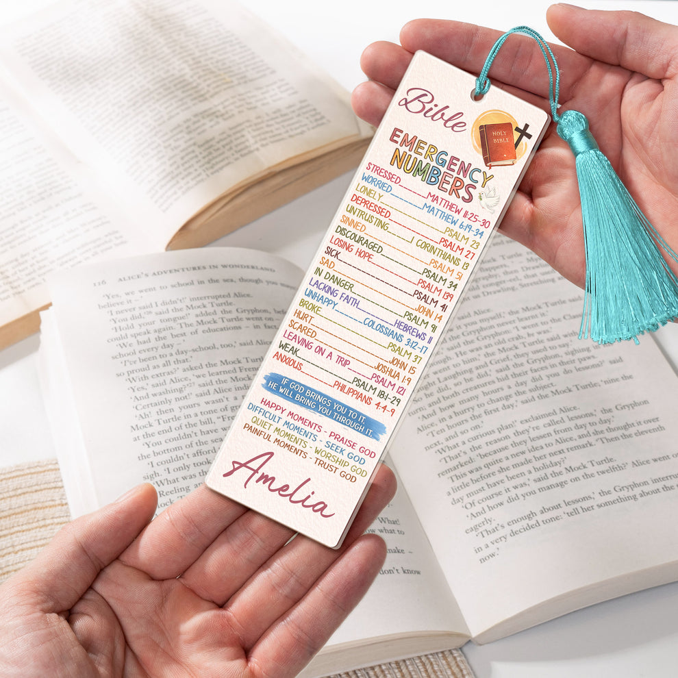 Bible Emergency Numbers - Custom Acrylic Bookmark – Macorner