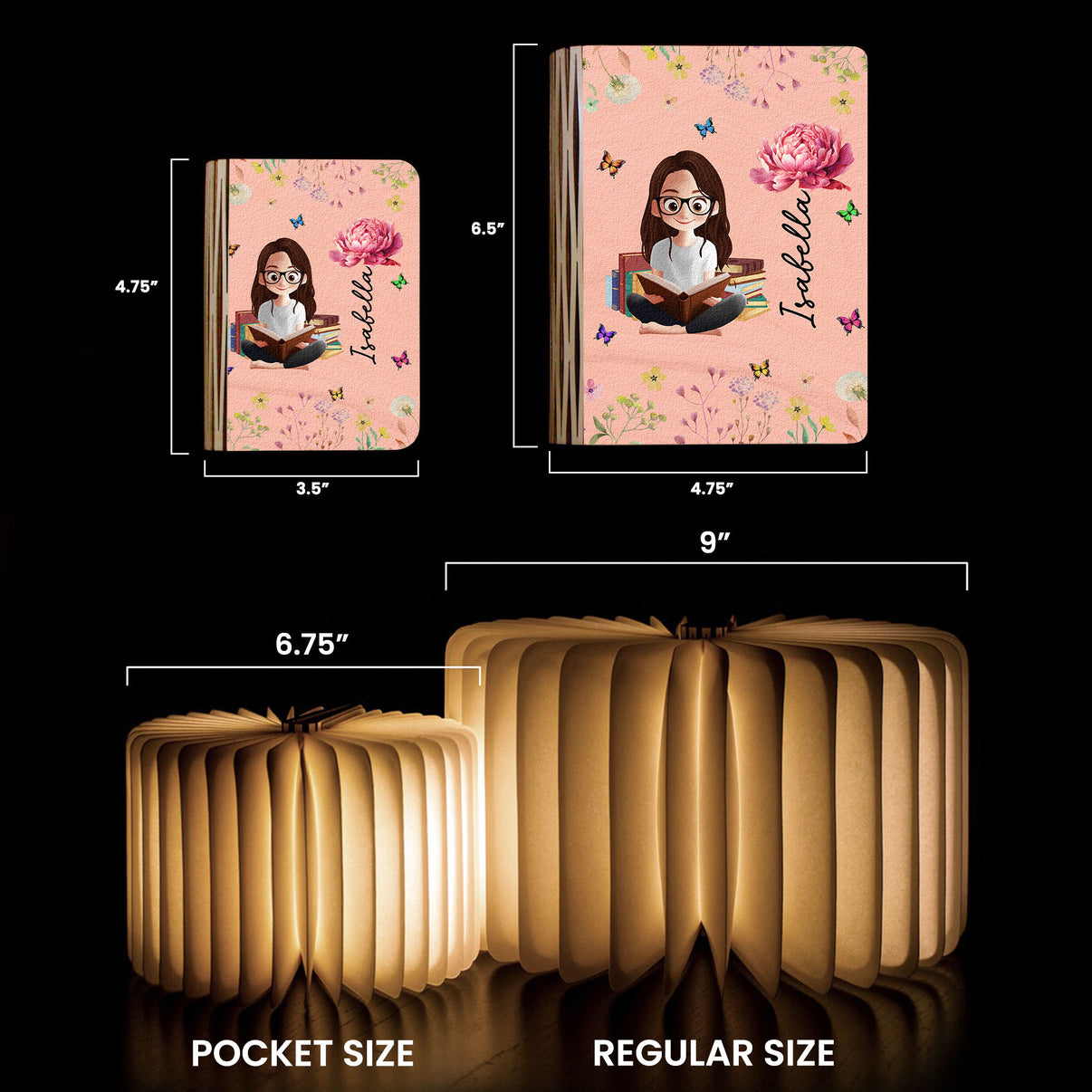 Birth Flower Book Lovers - Personalized Book Lamp – Macorner