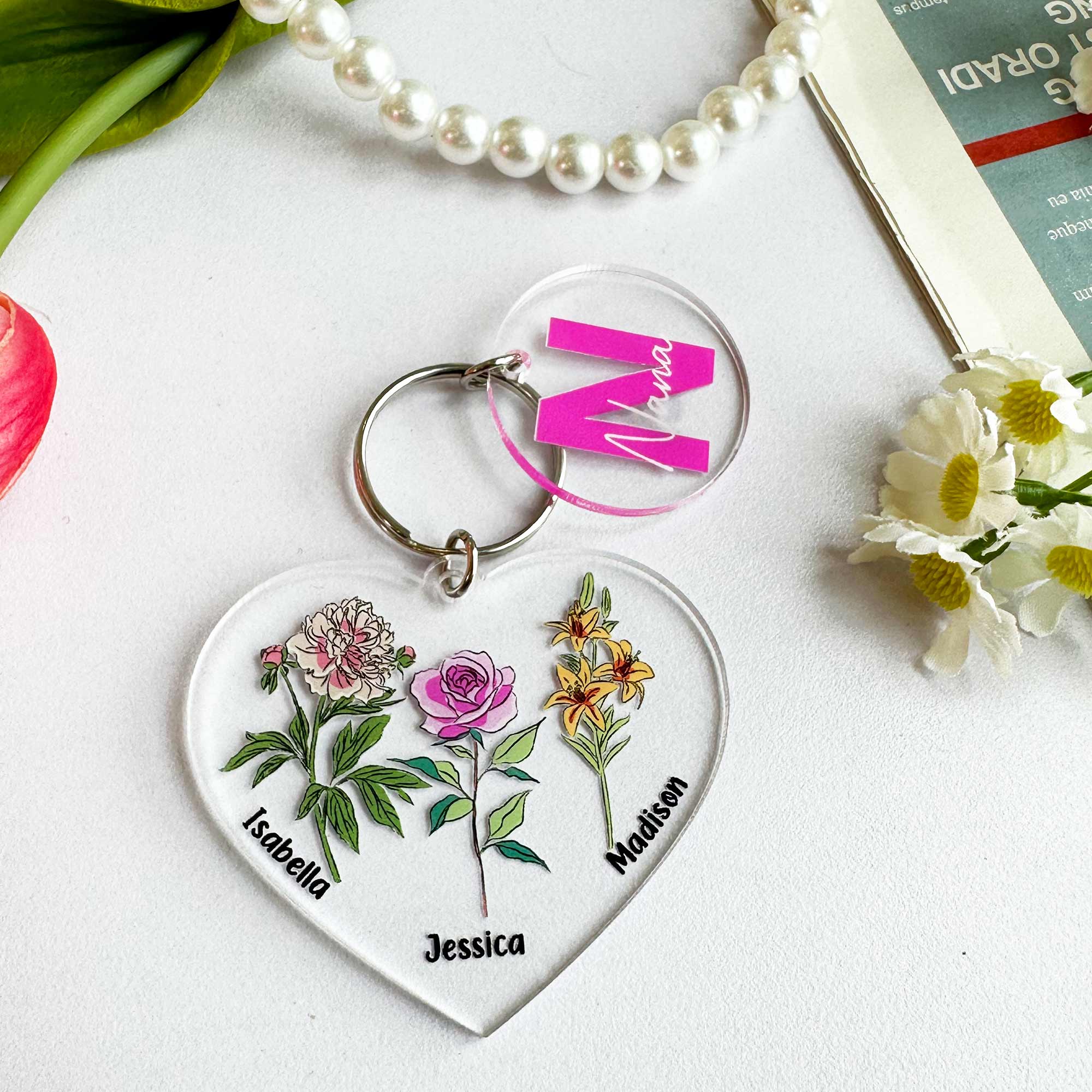 Birth Flower - Personalized Acrylic Keychain – Macorner