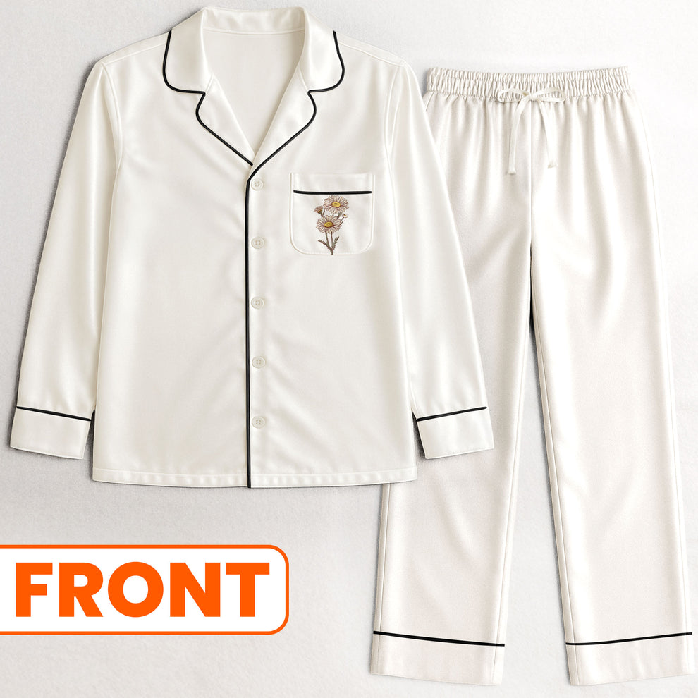 Birth Flower - Personalized Satin Pajama Set – Macorner
