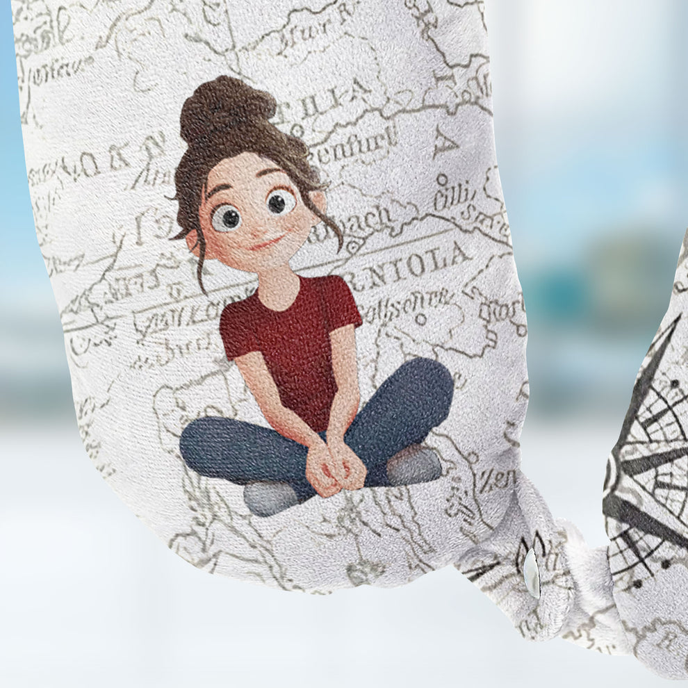 Birth Flower Self Gift - Personalized U-Shaped Travel Neck Pillow ...