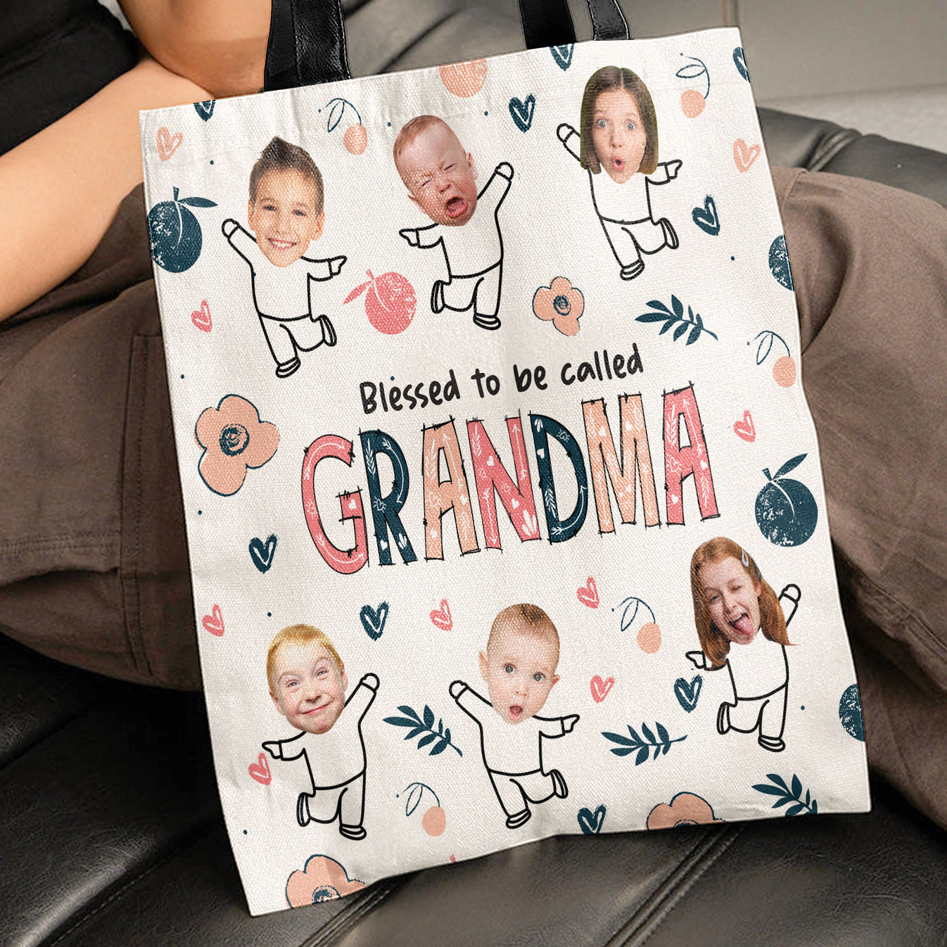 Blessed To Be Called Grandma - Personalized Photo Tote Bag – Macorner
