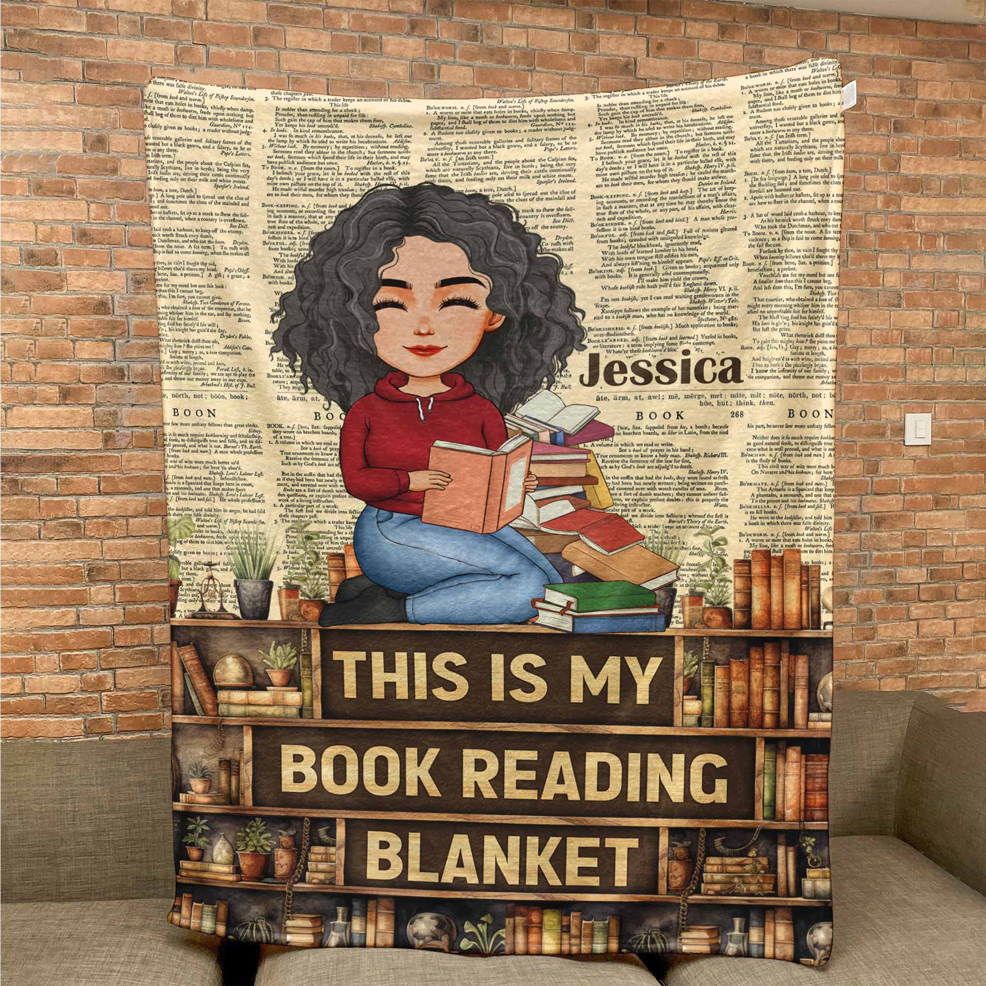 Book Lovers This Is My Book Reading Blanket - Personalized Blanket ...