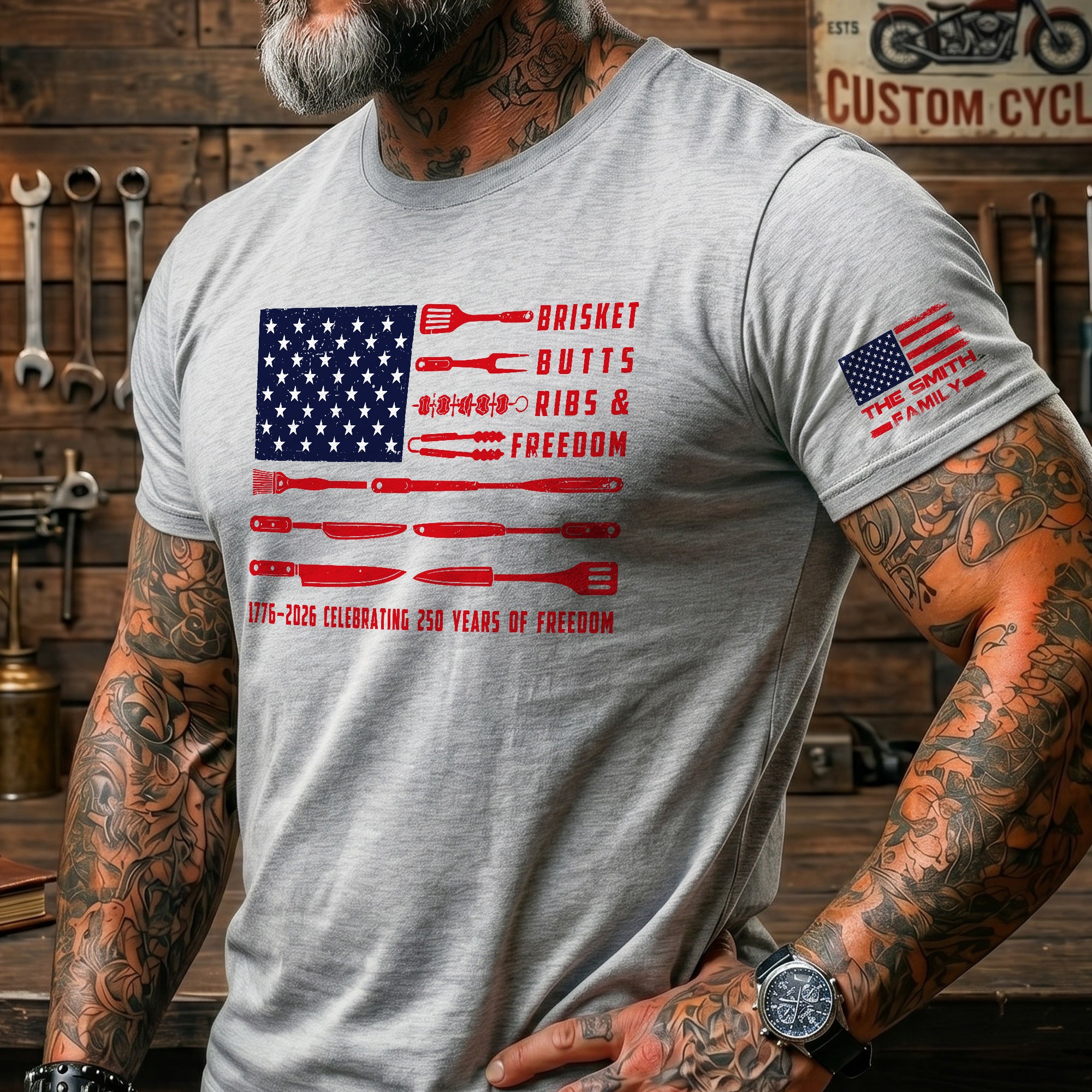 Brisket Butts Ribs & Freedom Bbq American Flag, Grilling Gifts For Him ...