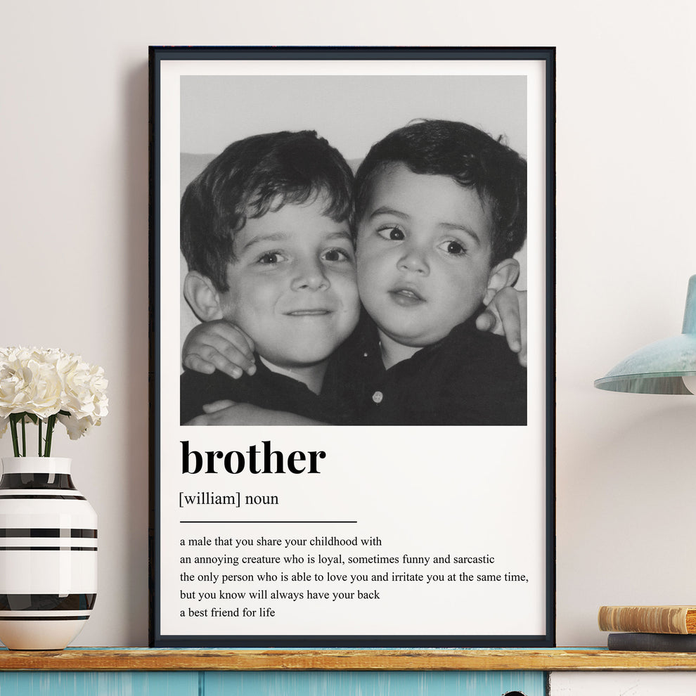 Brother Definition - Personalized Photo Poster – Macorner