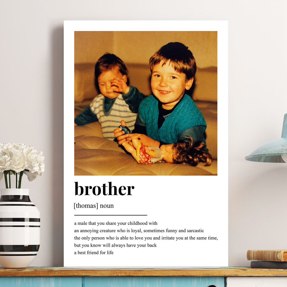 Brother Definition - Personalized Photo Poster – Macorner