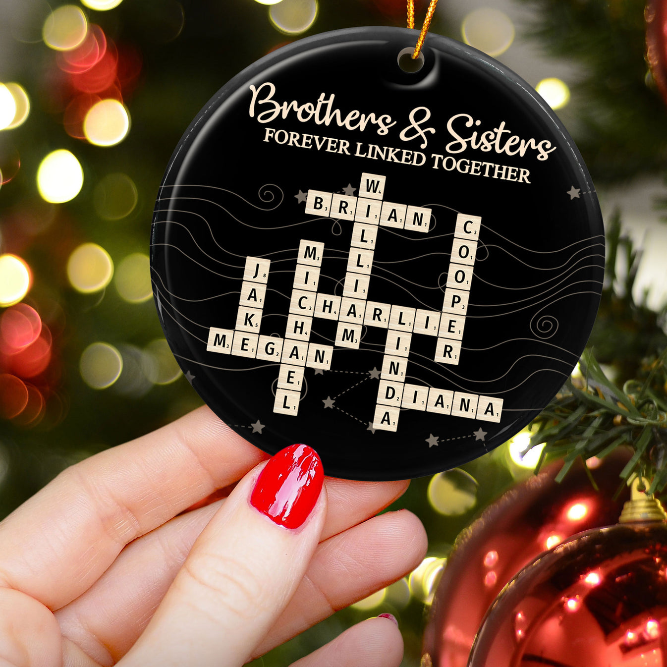 Brothers & Sisters Forever Linked Together New Version - Personalized ...