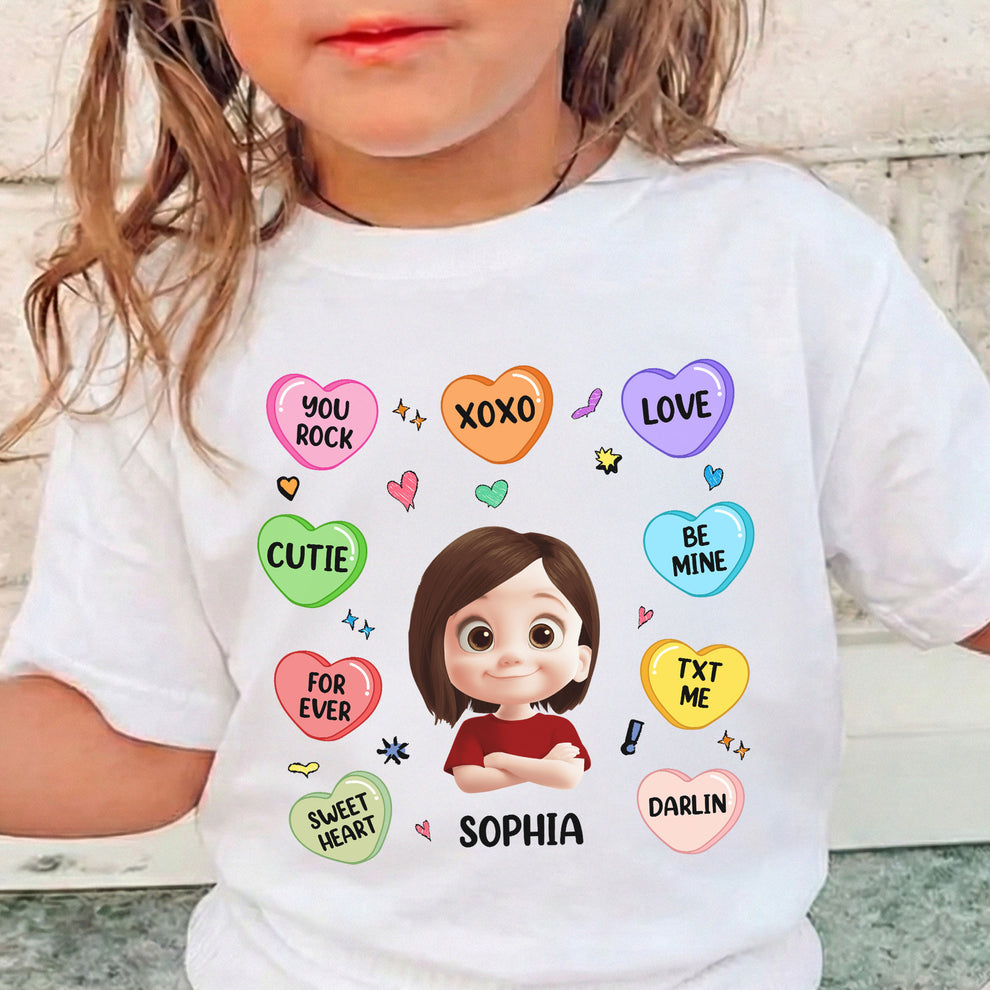 Candy Hearts For Women And Girl - Personalized Shirt – Macorner