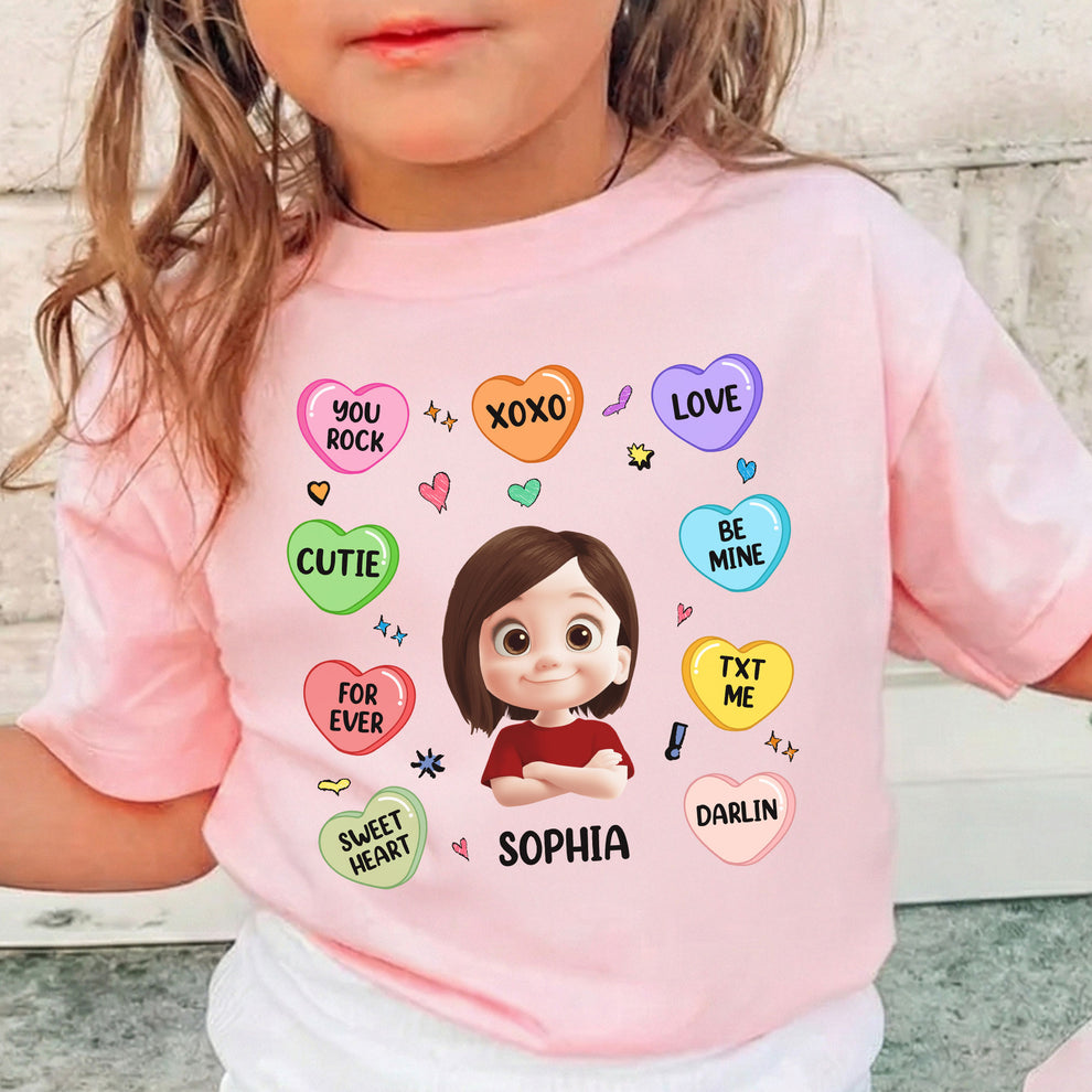 Candy Hearts For Women And Girl - Personalized Shirt – Macorner