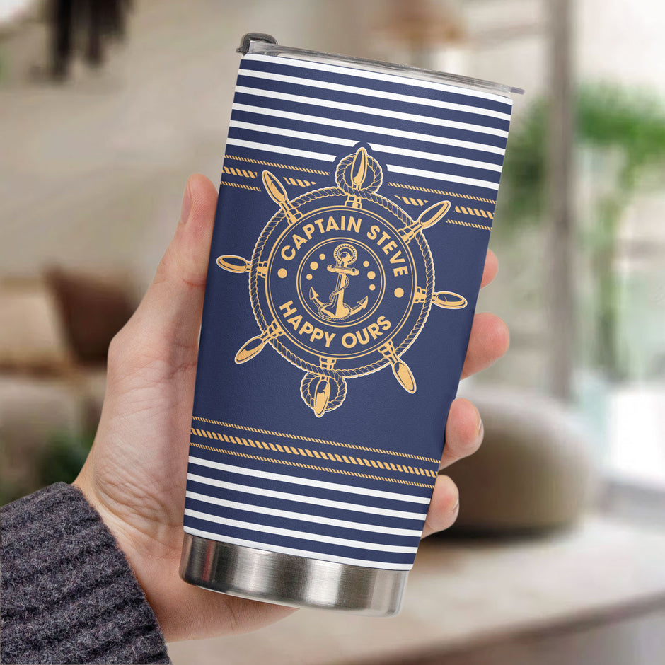 Captain, First Mate, Boat Name - Personalized Tumbler Cup – Macorner