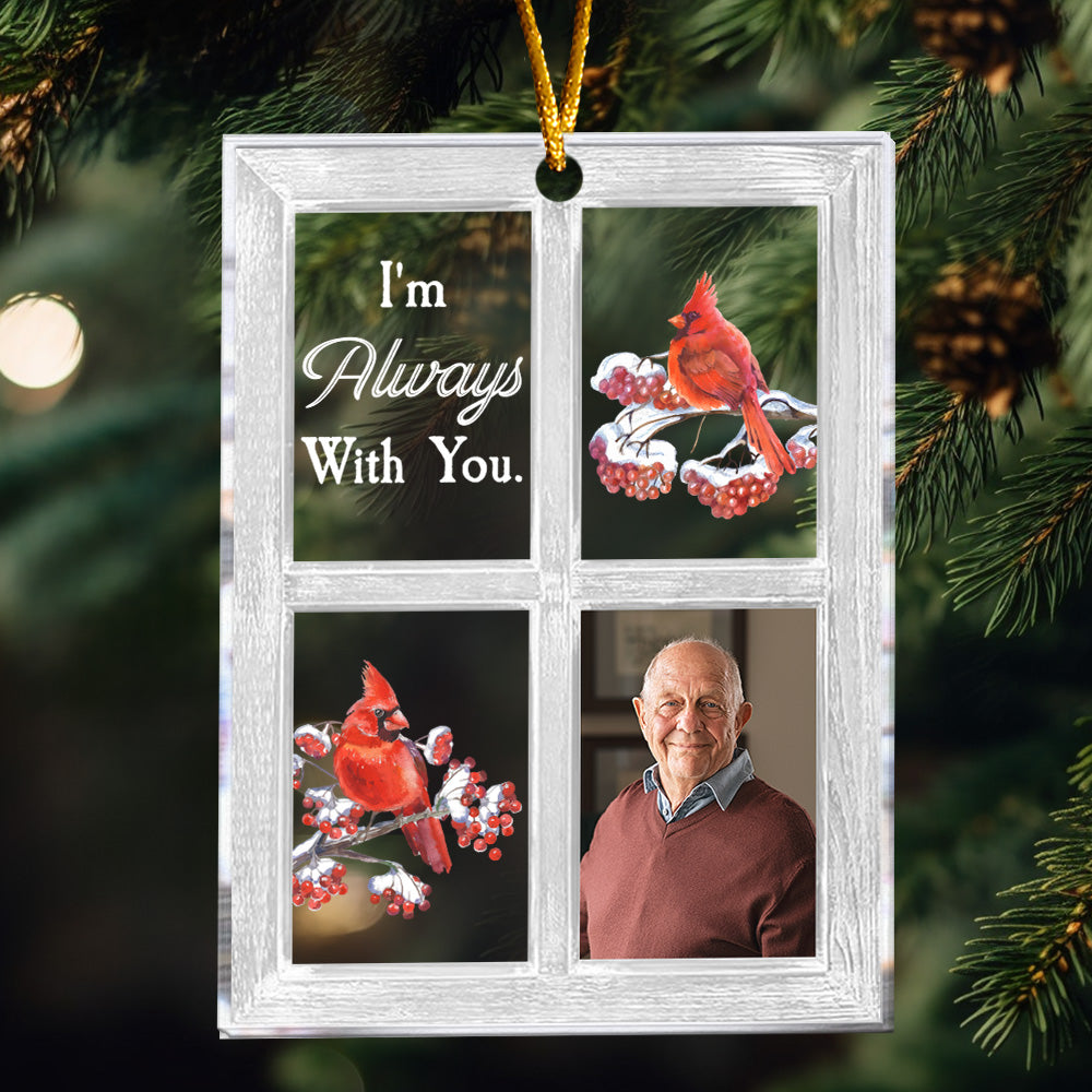 Cardinal Window - Personalized Acrylic Photo Ornament – Macorner