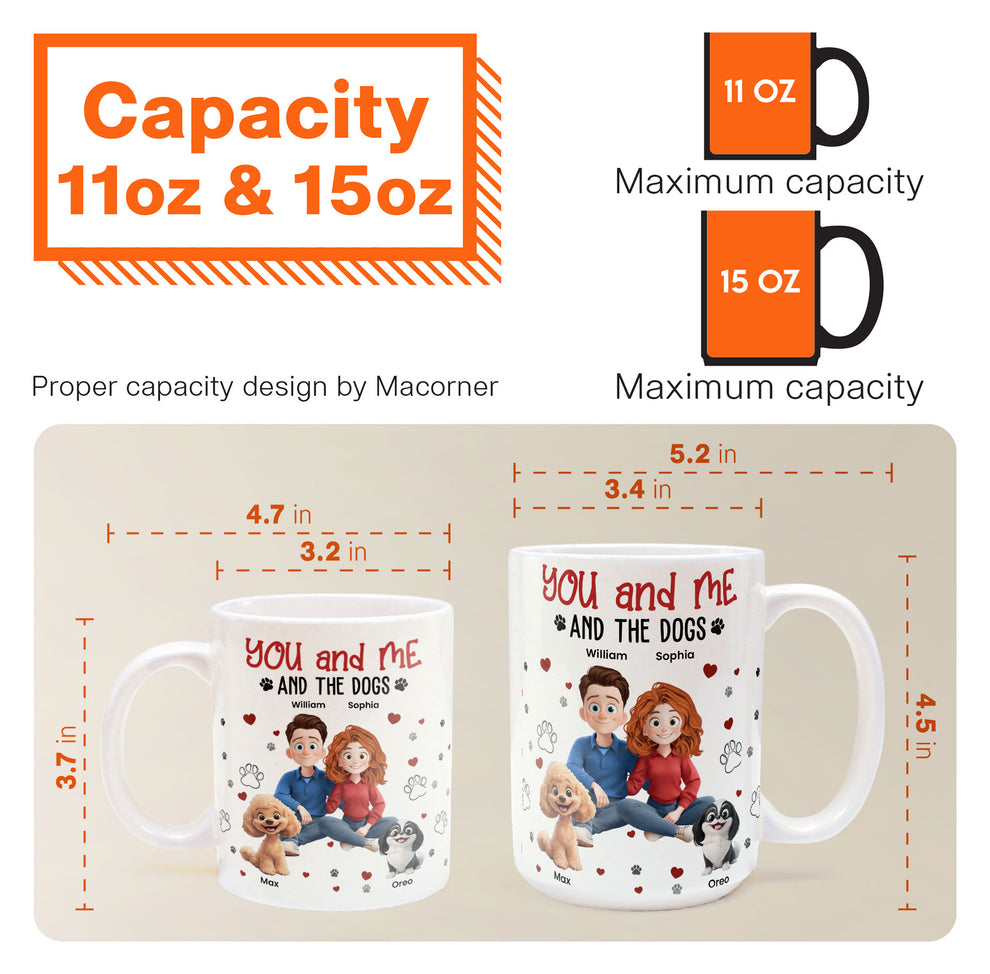 Cartoon Version You, Me And The Dogs - Personalized Mug – Macorner