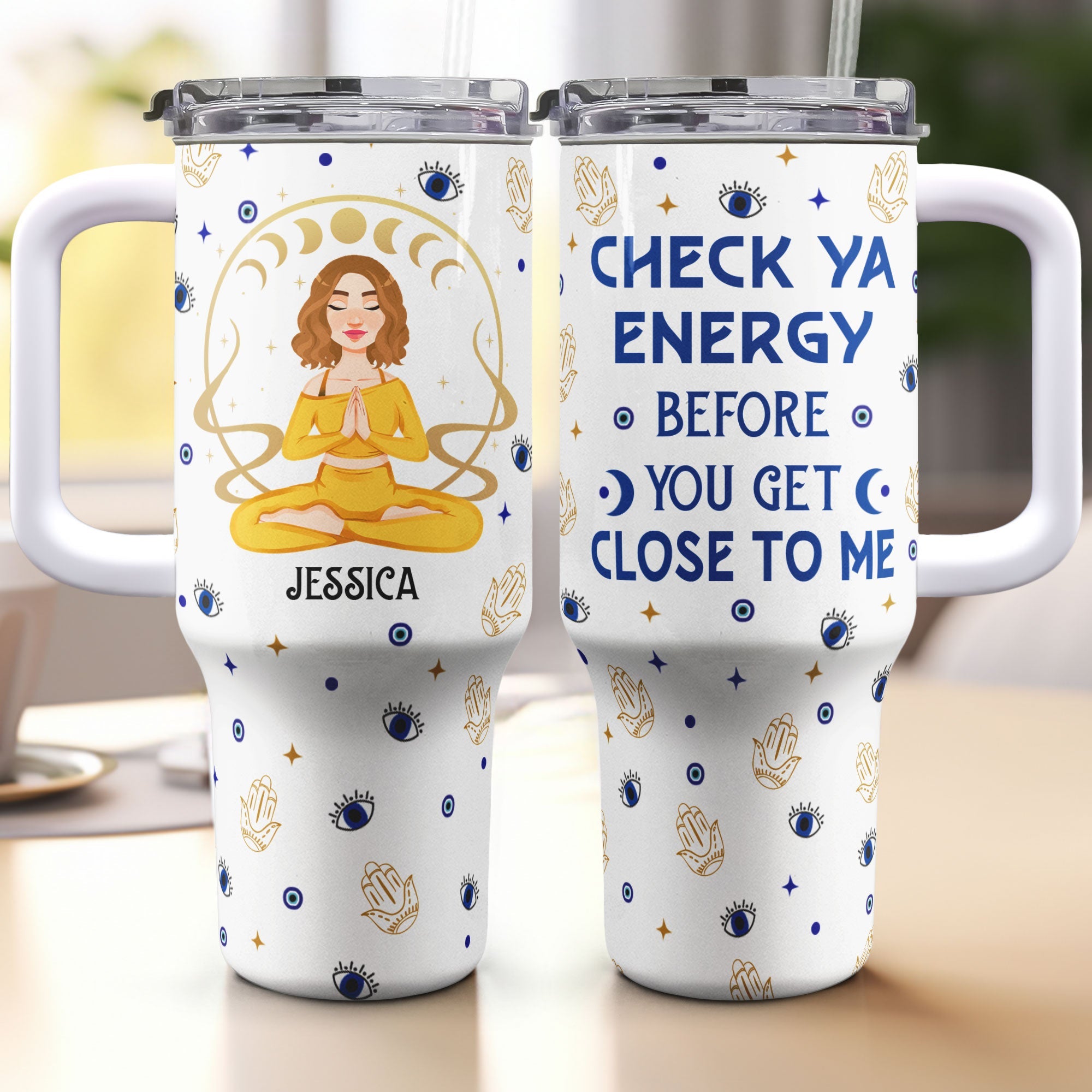 Check Ya Energy Before You Get Close To Me - Personalized 40oz Tumbler ...