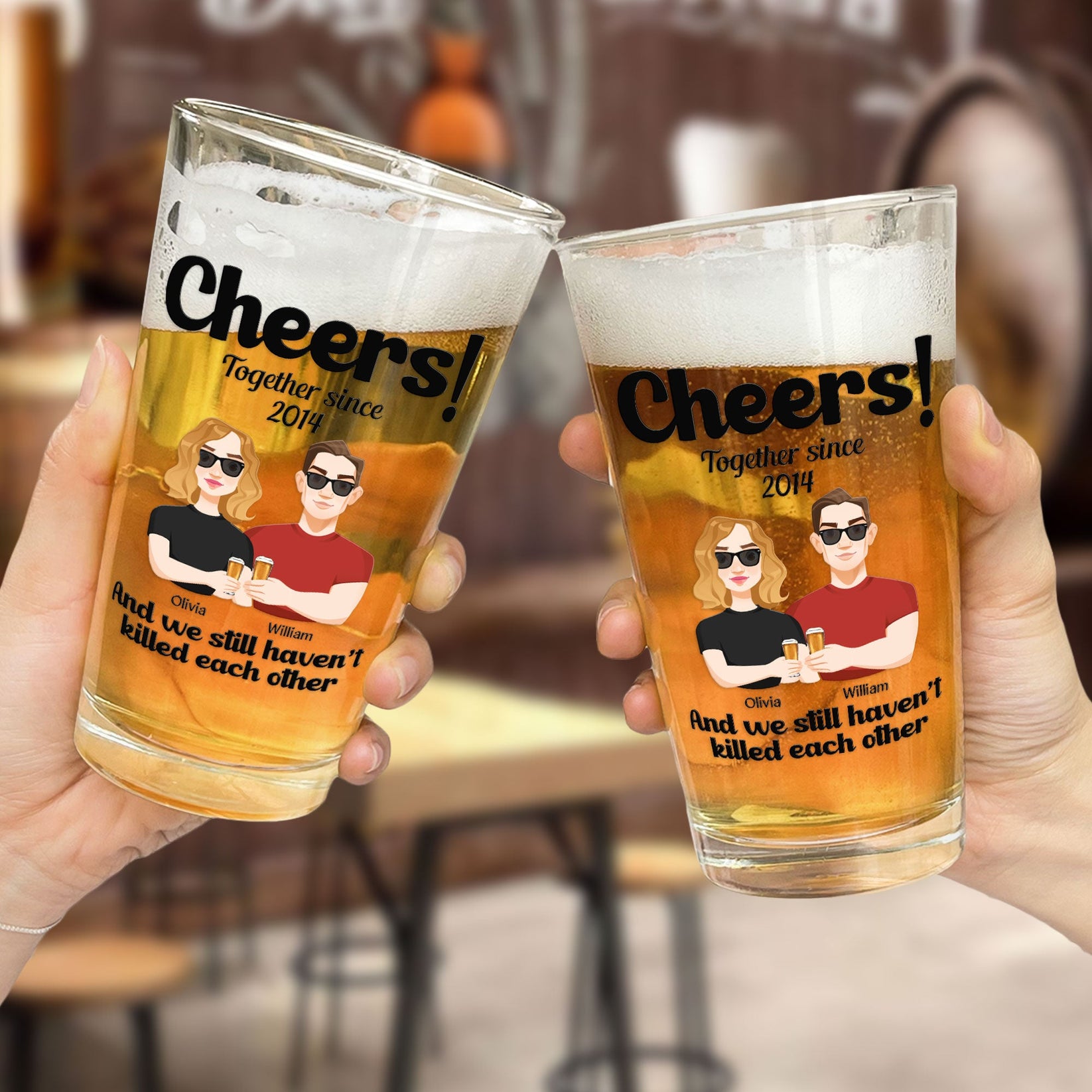 Cheers! Together Since - Personalized Beer Glass – Macorner