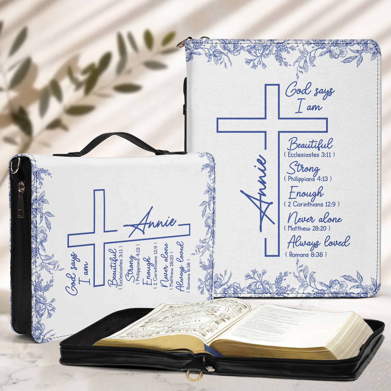 Christ Cross Affirmation Religious Gift For Women Toile De Jouy ...