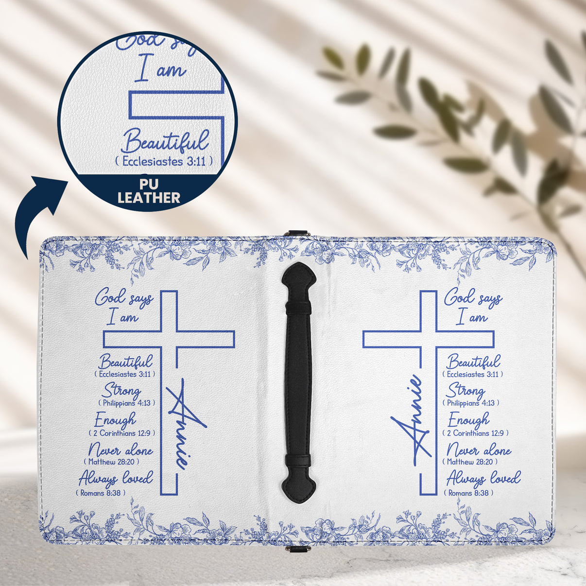 Christ Cross Affirmation Religious Gift For Women Toile De Jouy ...