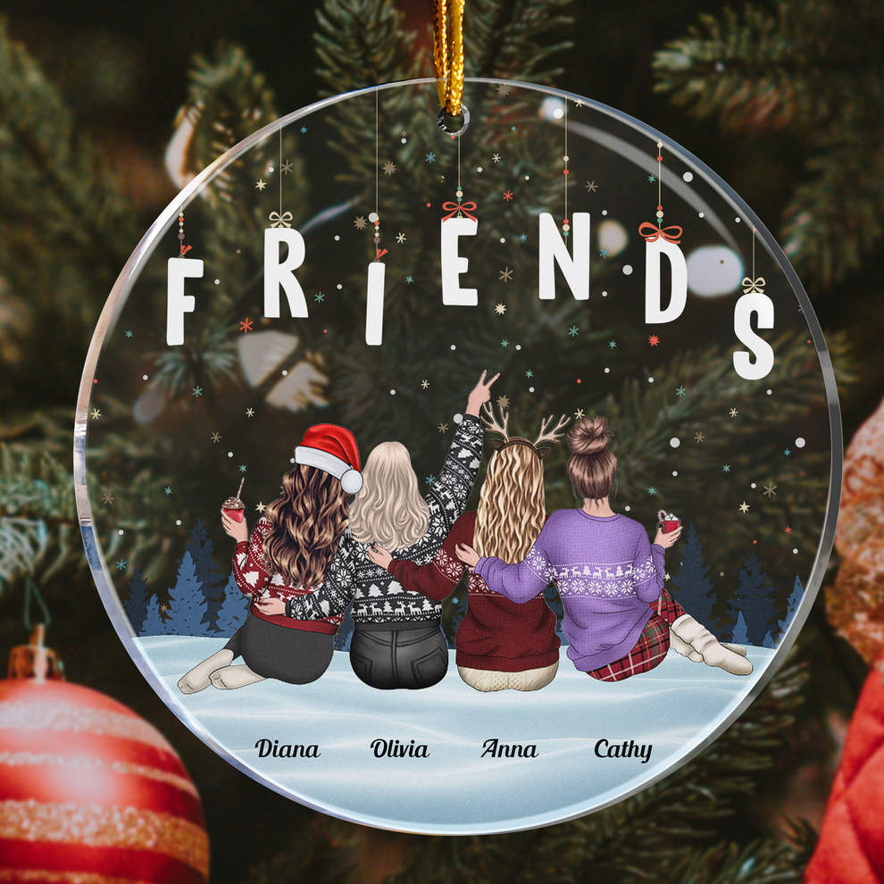 With Friends Forever - Personalized Acrylic Ornament - Gift For Friend ...