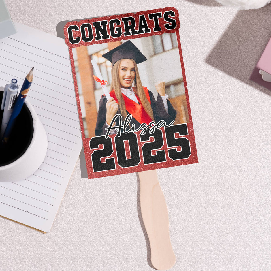 Congrats Graduation Fan Custom Photo - Custom Graduation Fan With ...