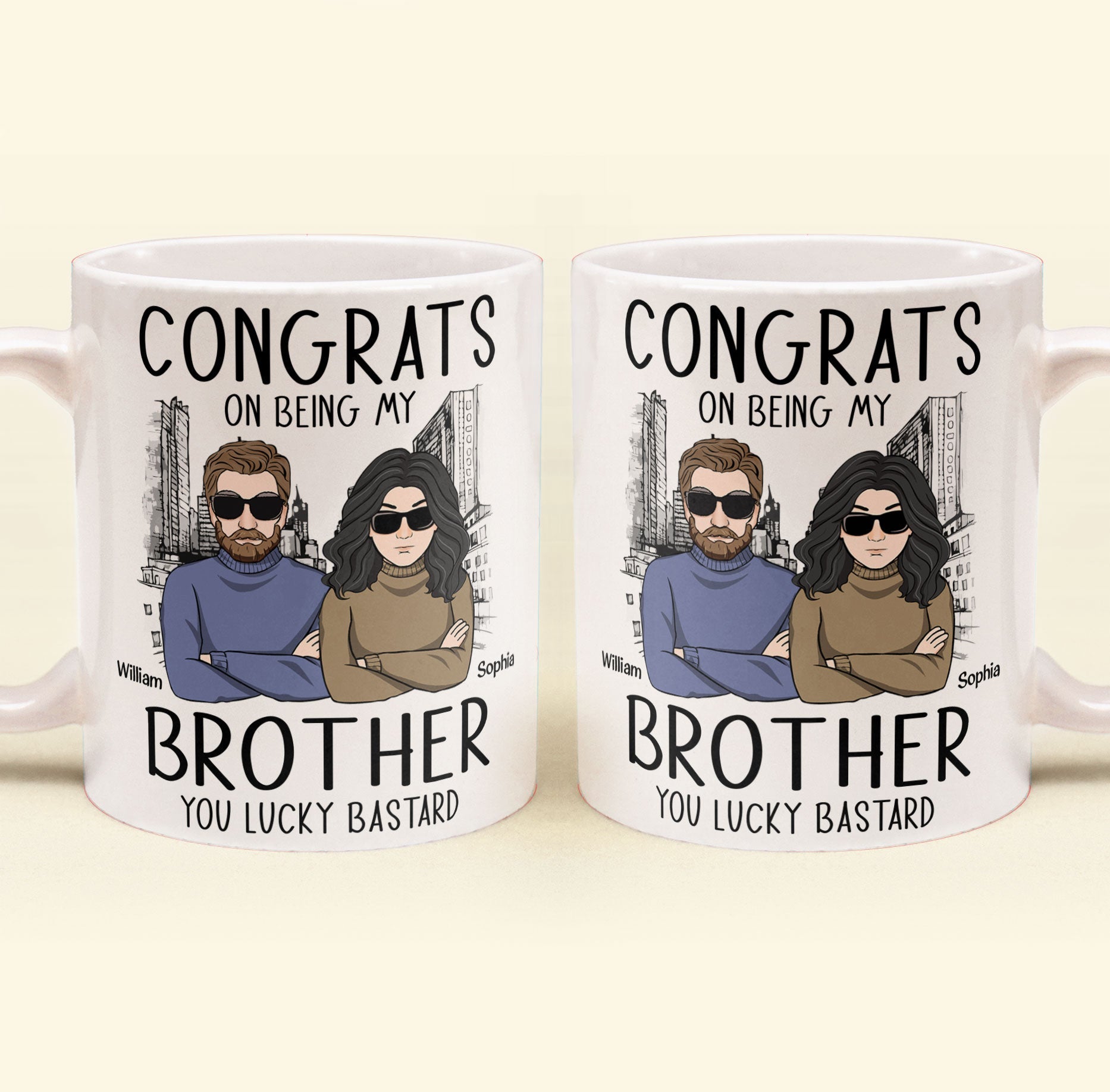 Congrats On Being My Brother - Personalized Mug - Ver 2 – Macorner