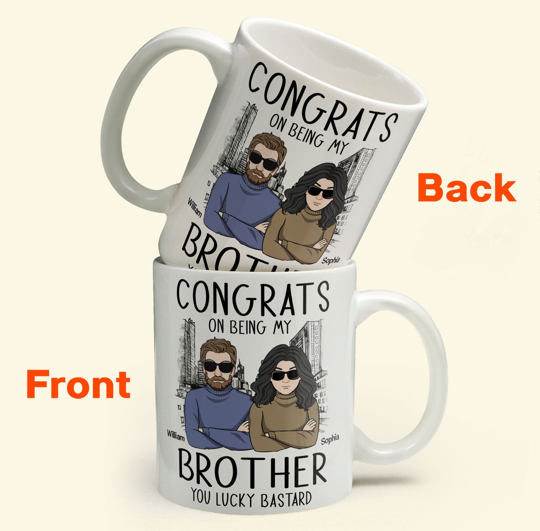 Congrats On Being My Brother - Personalized Mug - Ver 2 – Macorner