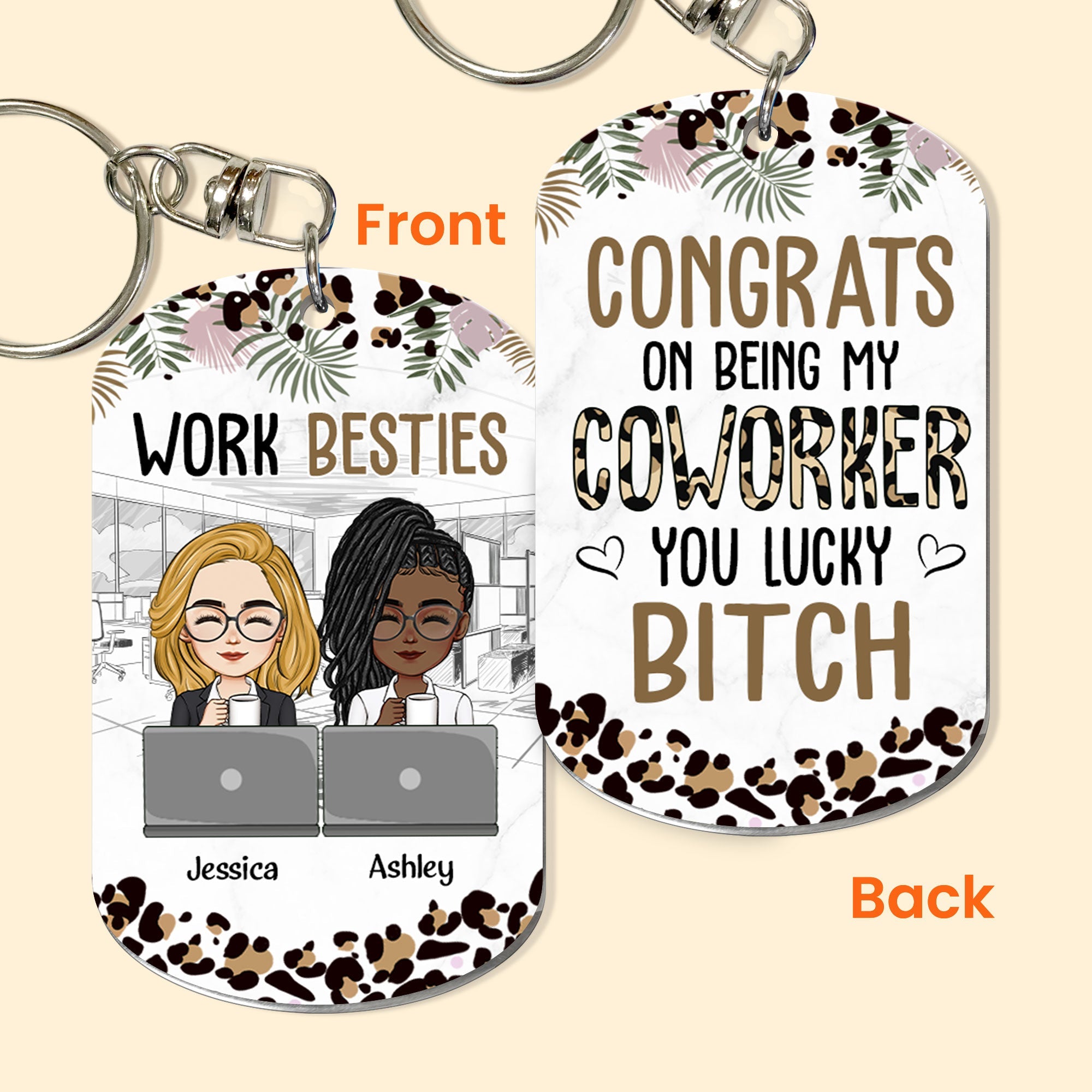 Congrats On Being My Coworker - Personalized Keychain – Macorner