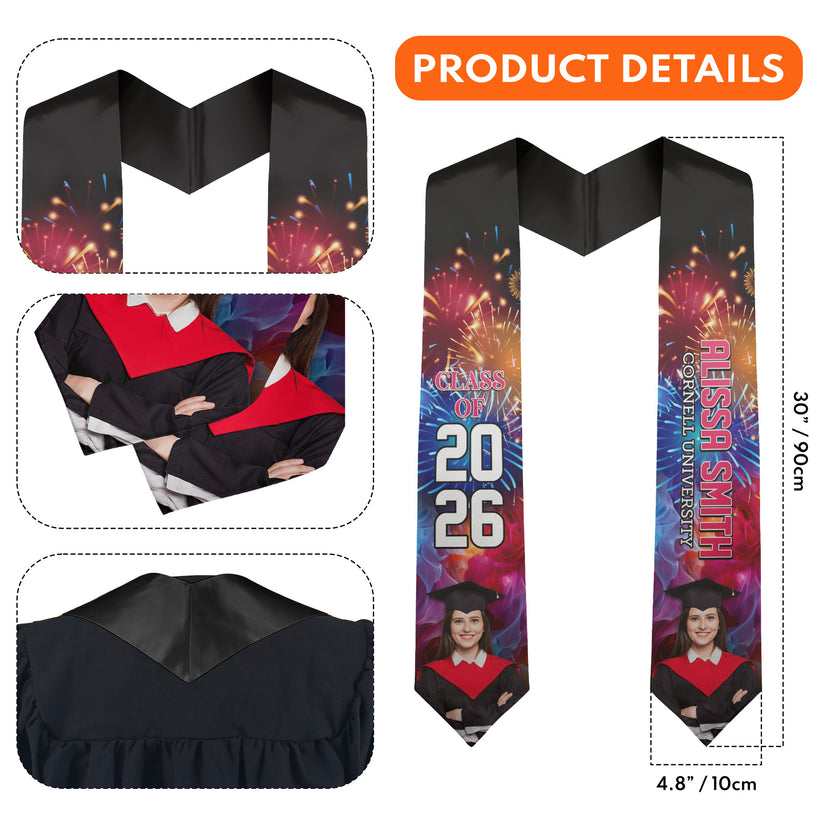 Congratulation Graduation Stole - Personalized Photo Graduation Stole ...