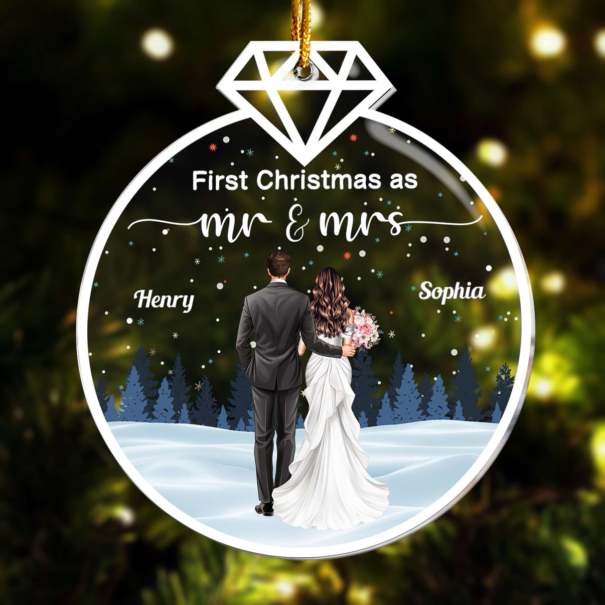 Couple Our First Christmas Together - Personalized Acrylic Ornament ...