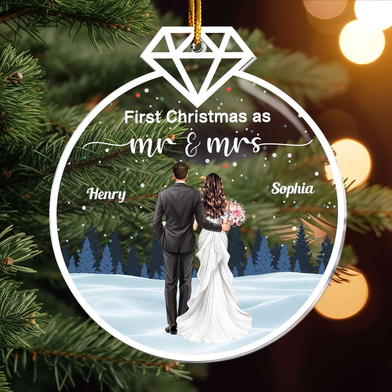 Couple Our First Christmas Together - Personalized Acrylic Ornament ...