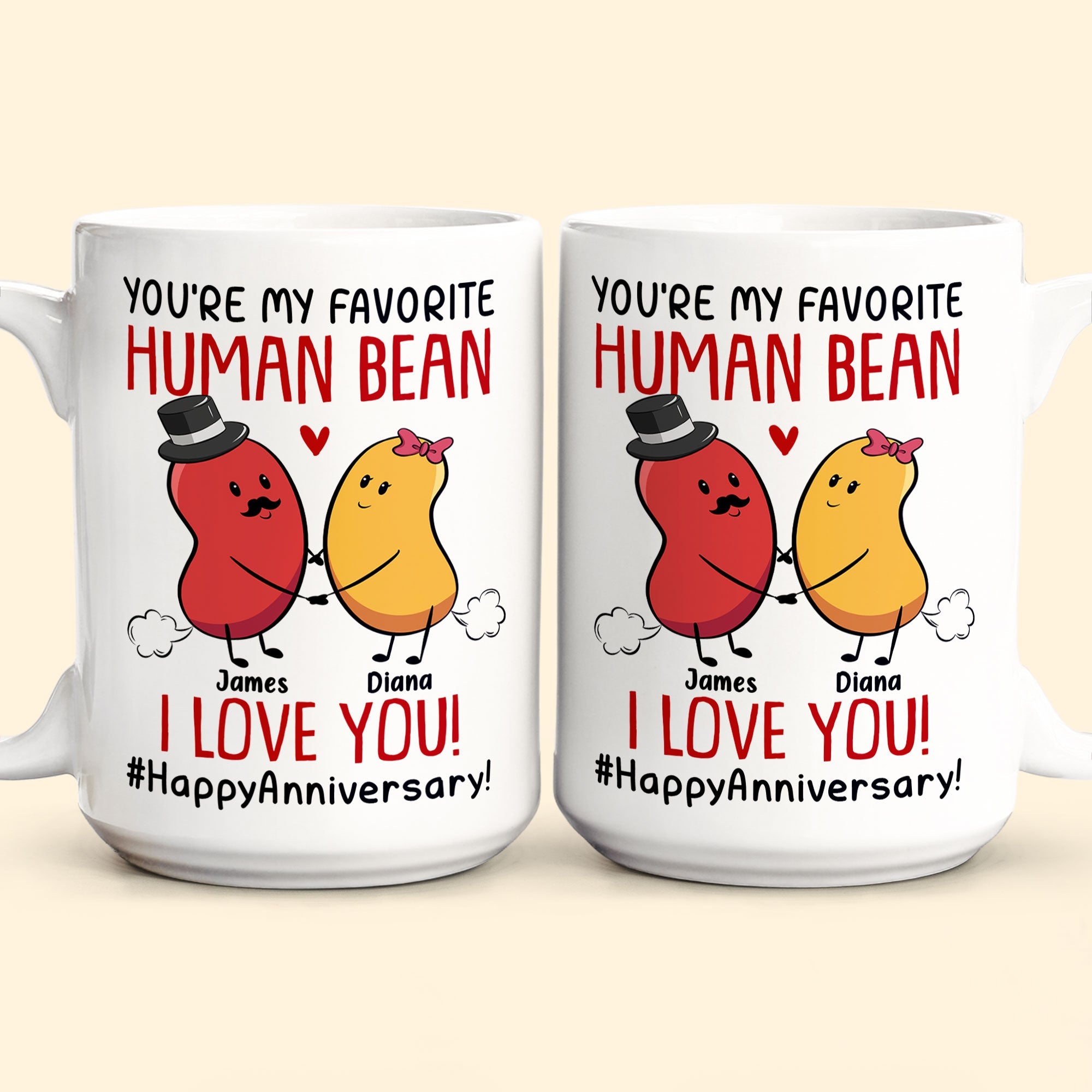 Couple You Are My Favorite Human Bean - Personalized Mug – Macorner