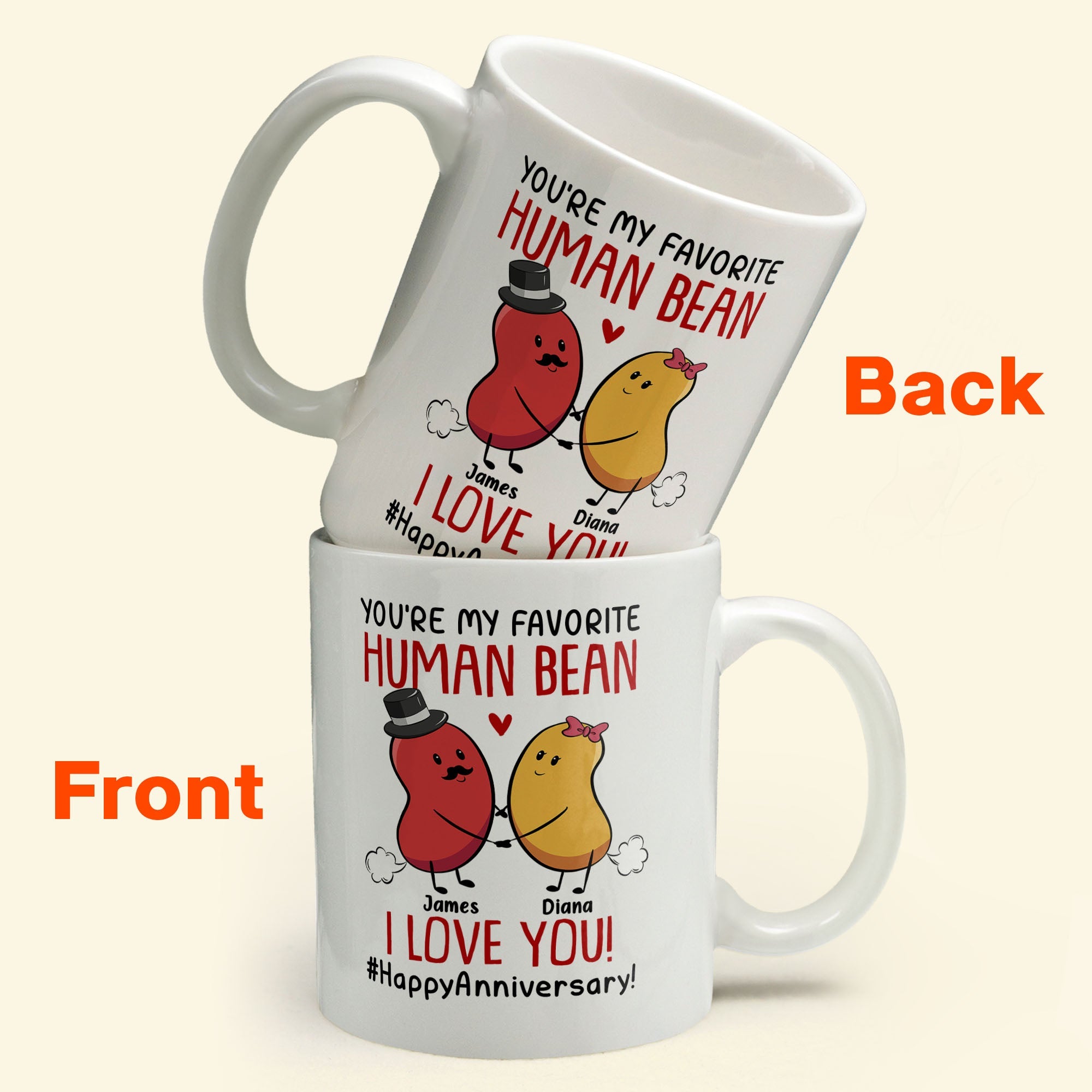 Couple You Are My Favorite Human Bean - Personalized Mug – Macorner