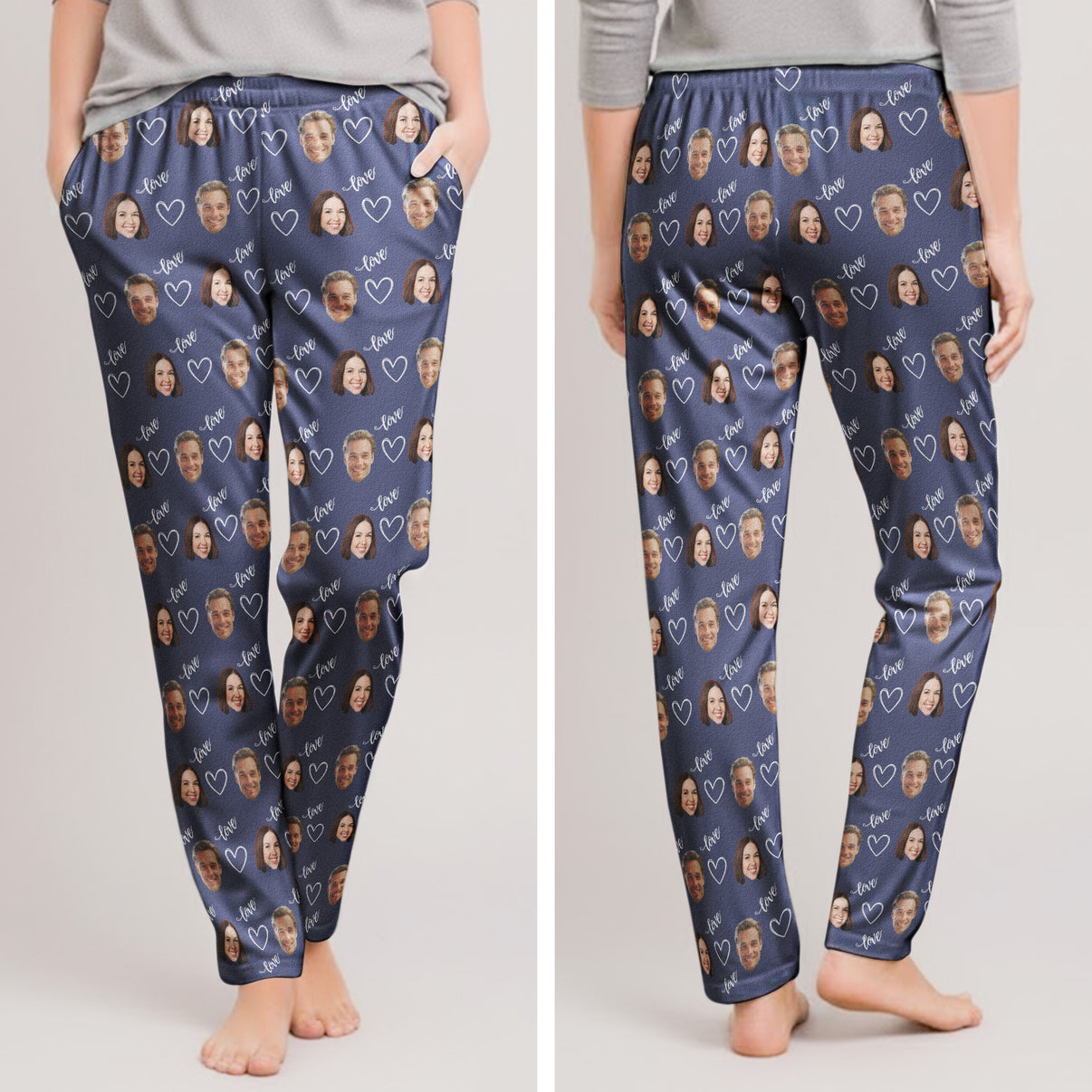 Couple, Family, Matching Pants - Personalized Photo Lounge Pants With ...