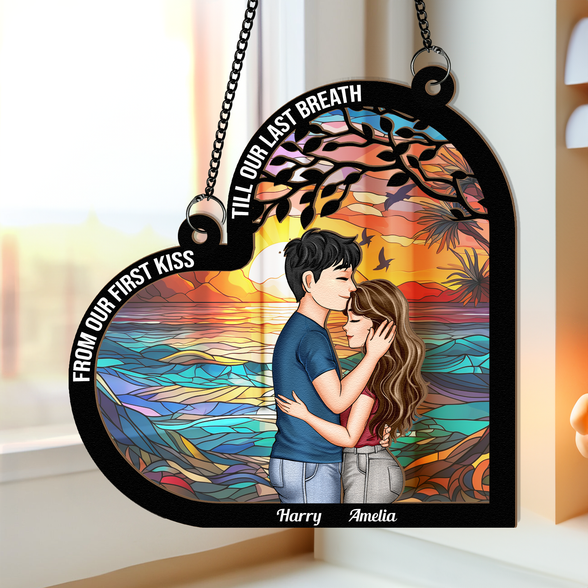 Couples From Our First Kiss Till Our Last Breath - Personalized Window ...