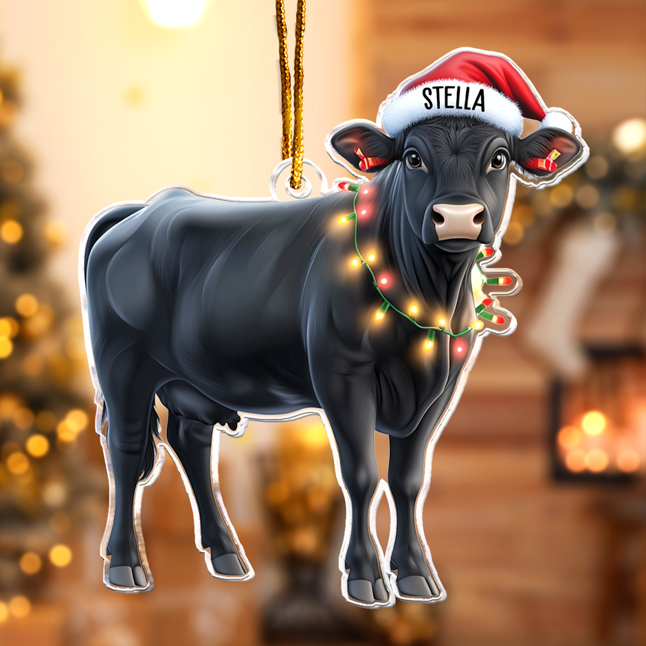 Cow Ornaments Christmas Cow Decorations Xmas Bauble - Personalized ...