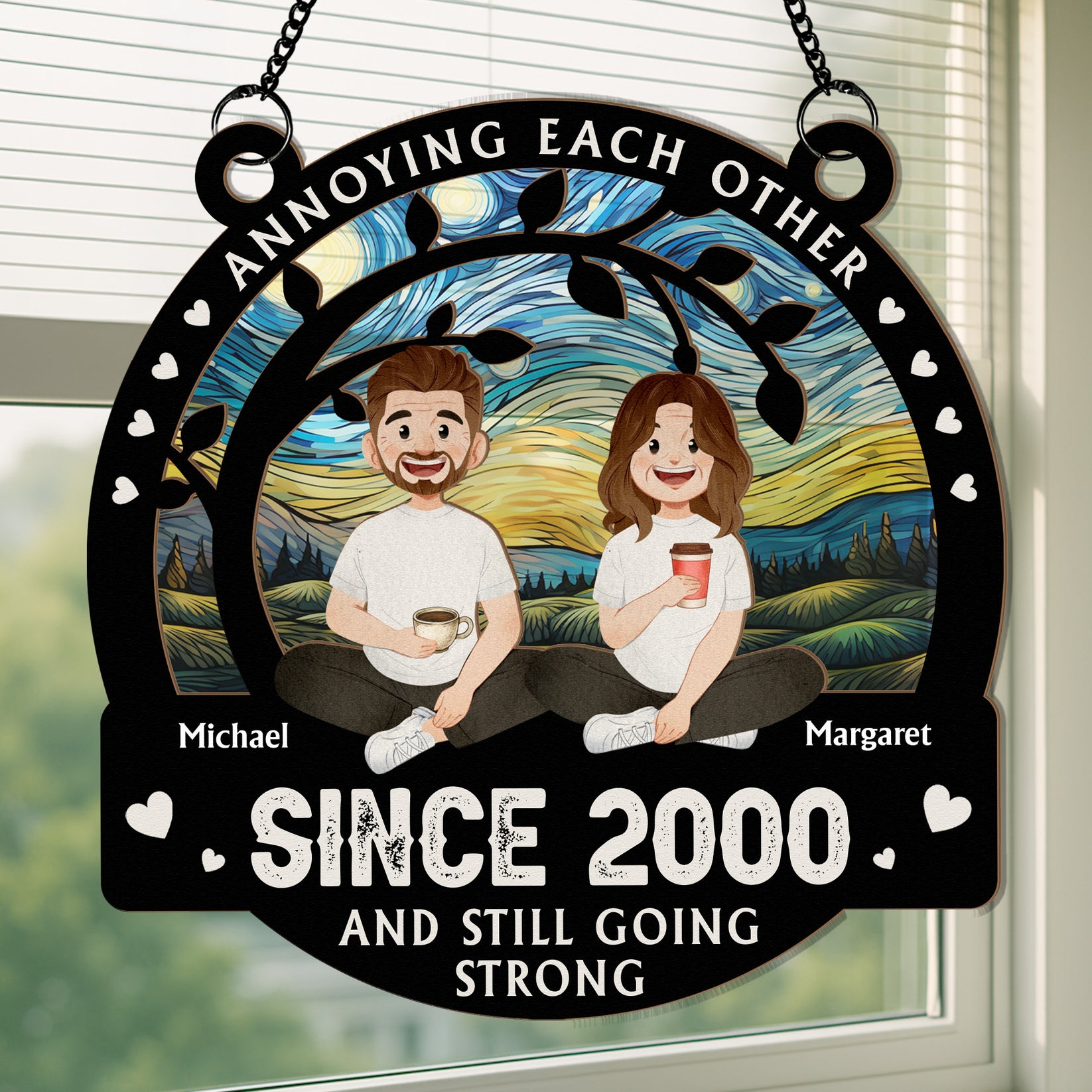 Custom Annoying Each Other Since - Personalized Window Hanging Suncatc ...