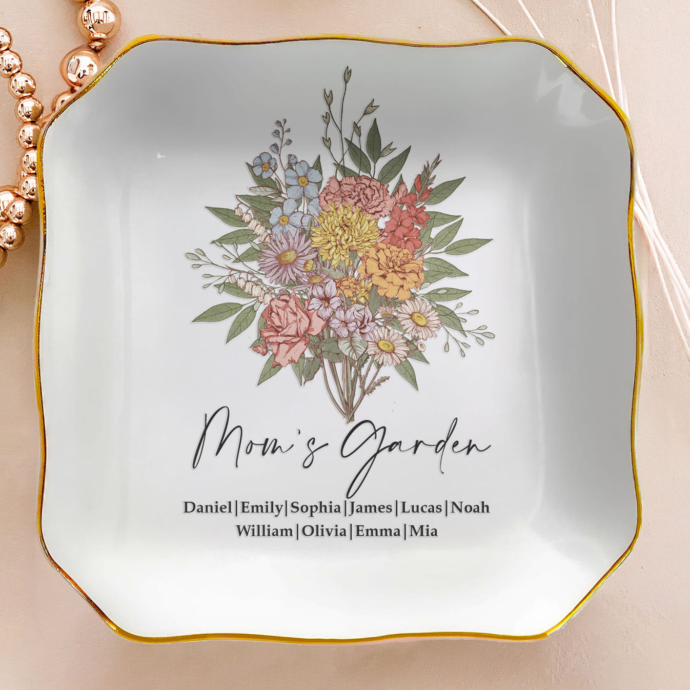 Custom Birth Flower - Mother's Day Gift For Mom From Daughter, Son ...