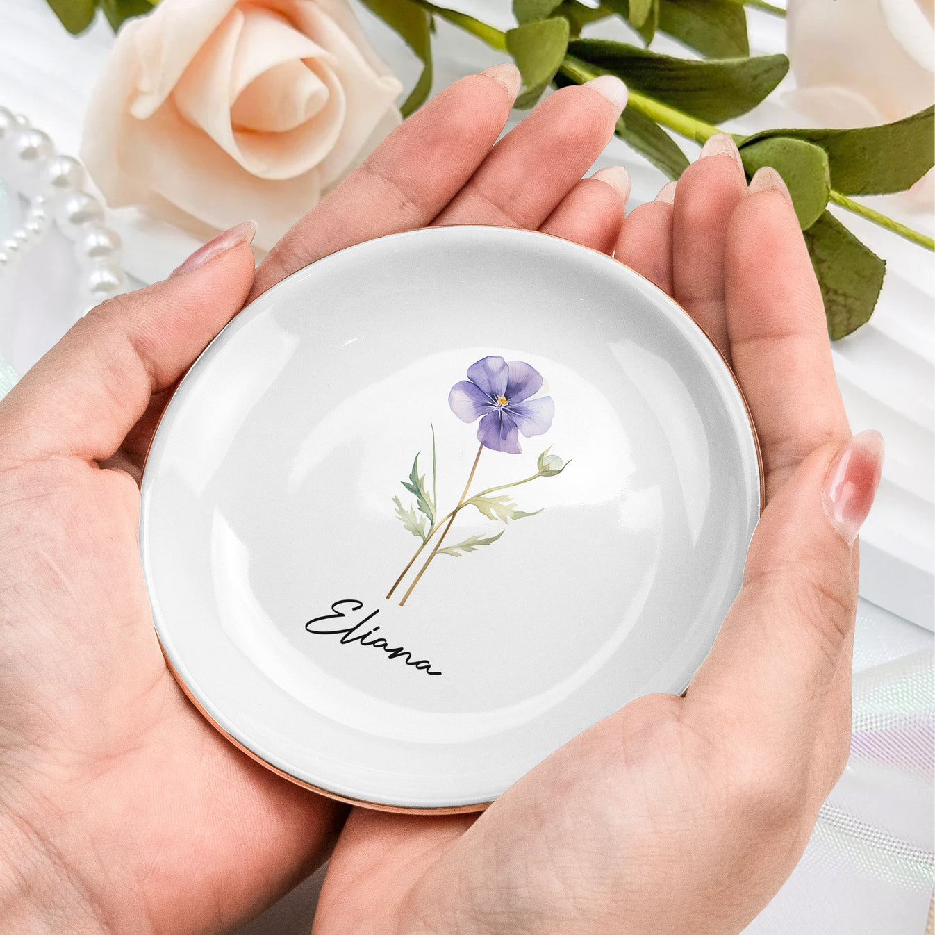 Custom Birth Flower & Name For Her, Gift For Friends, Coworkers, Daugh ...