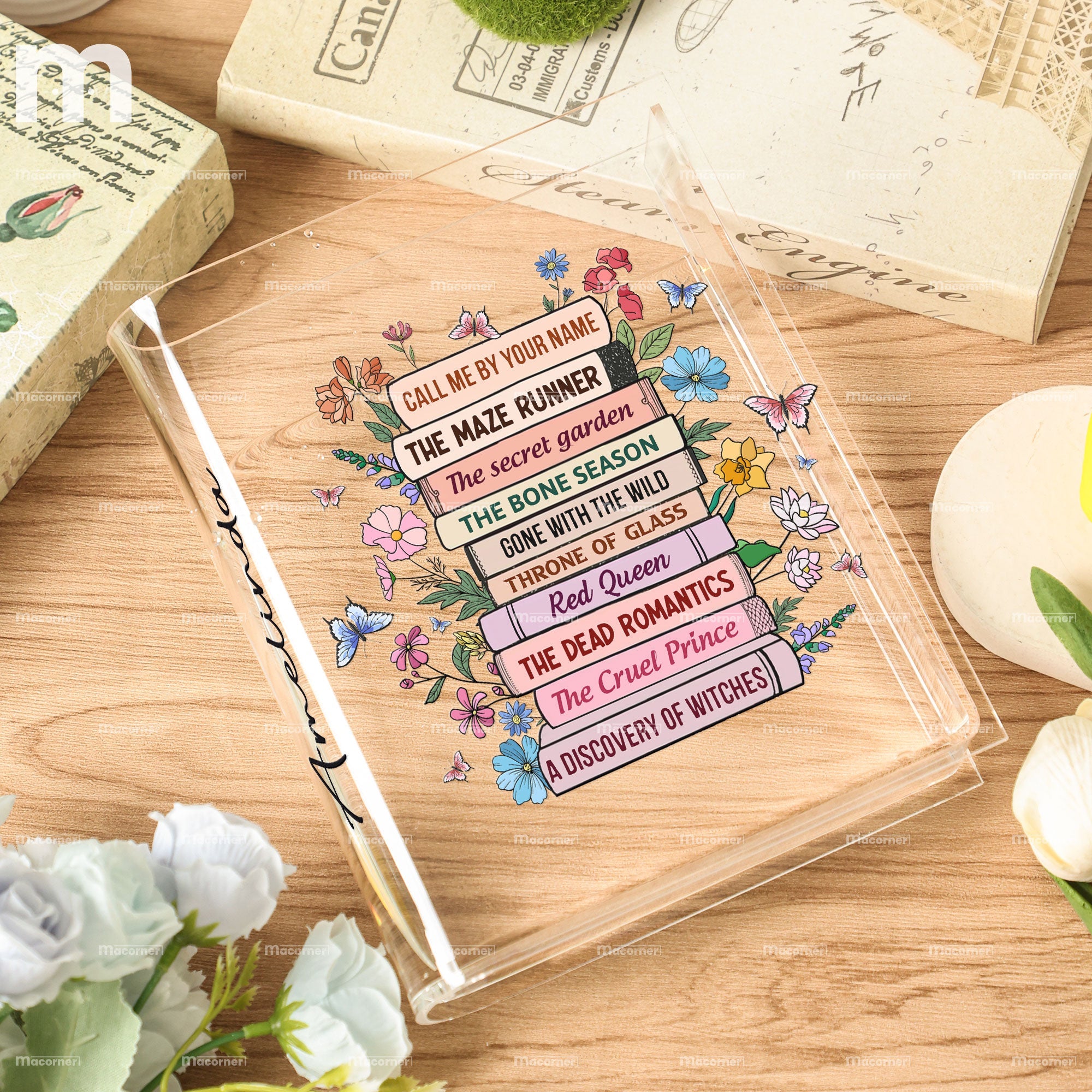 Custom Book Titles - Personalized Acrylic Book Vase – Macorner