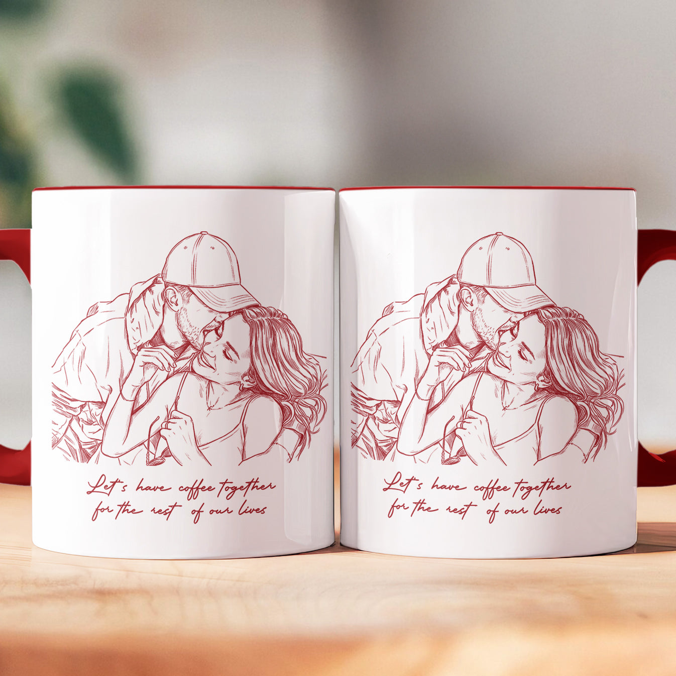 Custom Couple Photo Portrait How Lucky Are We Gift For Him, Her ...