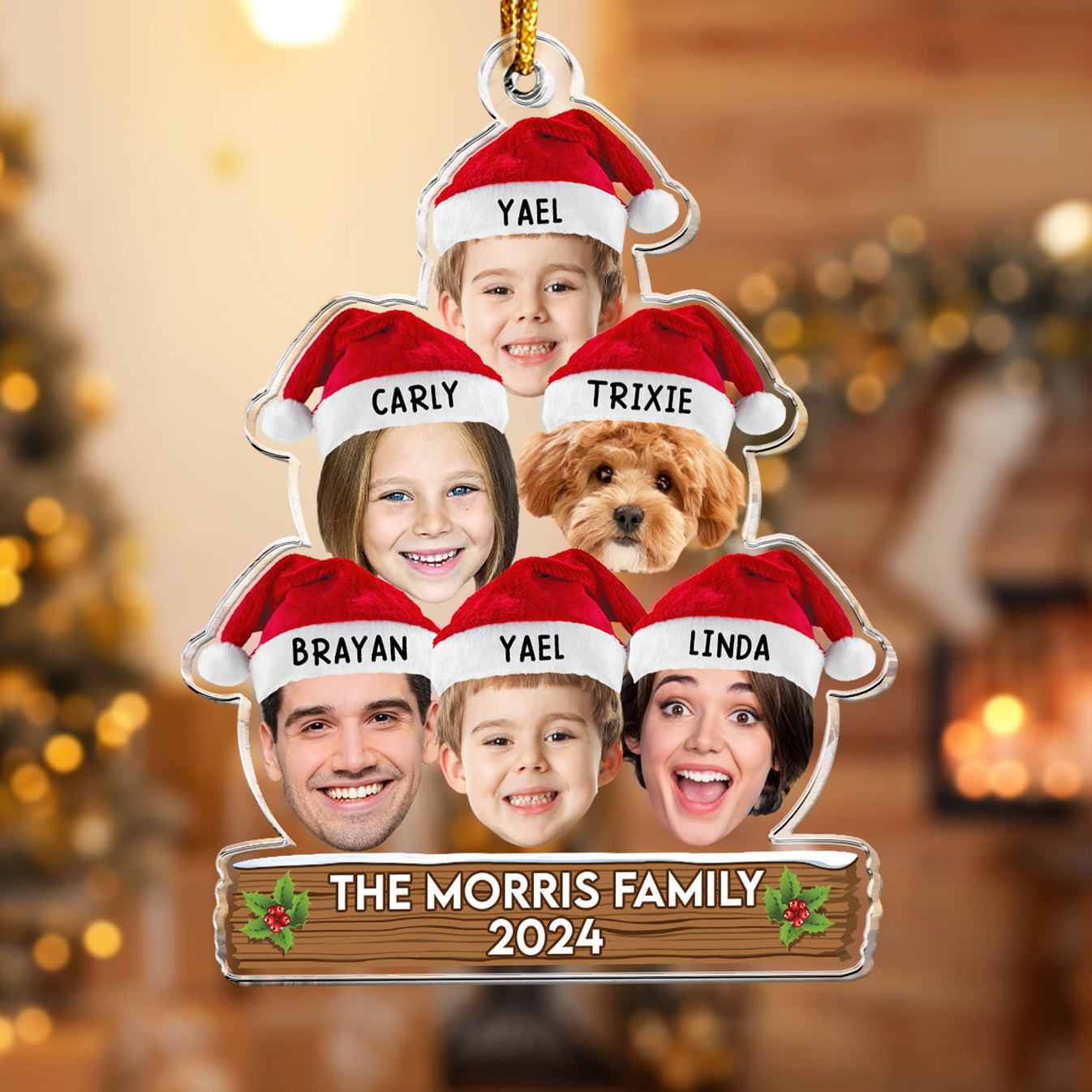 Custom Face Christmas Tree - Personalized Acrylic Photo Ornament – Macorner