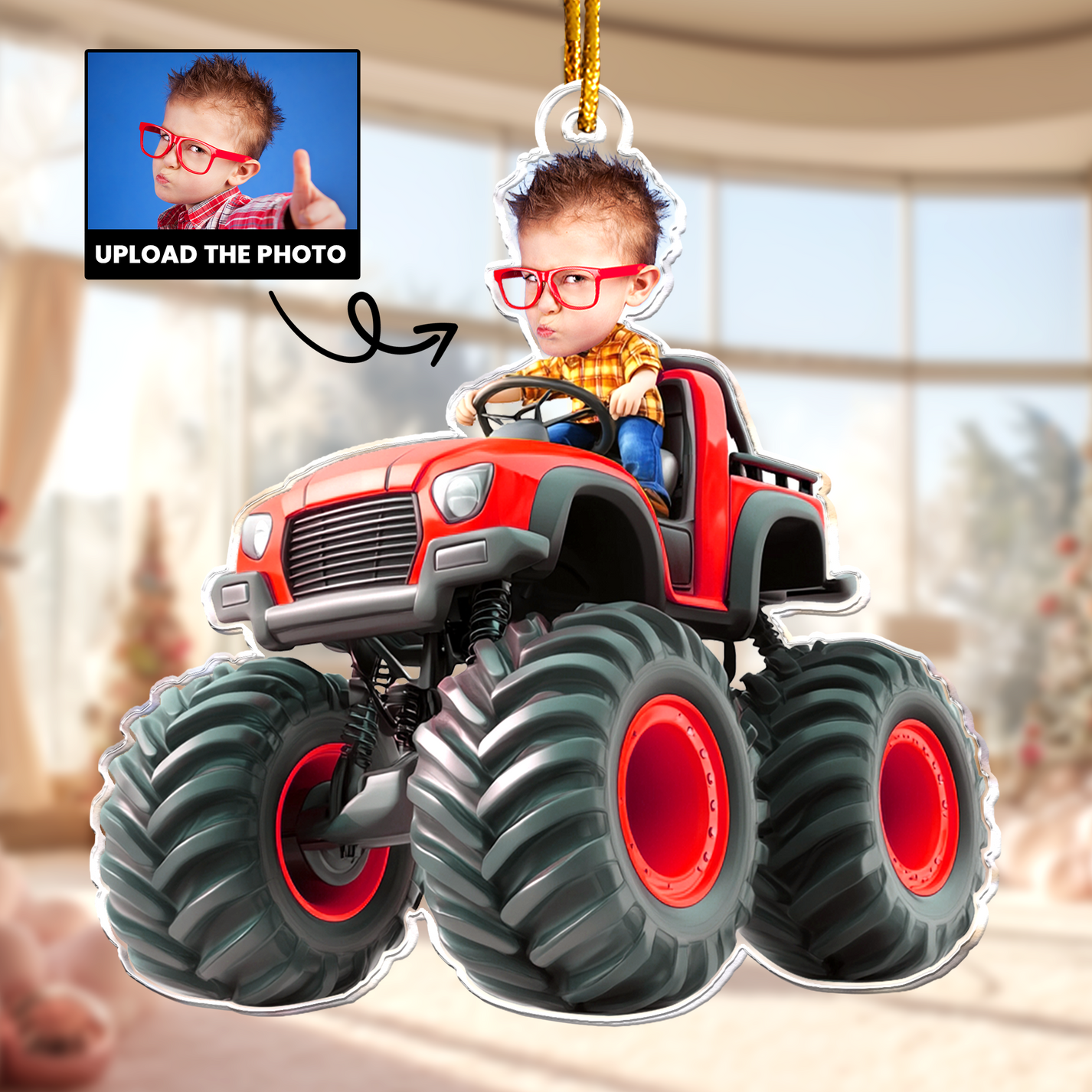 Custom Face Kid Riding Monster Truck - Gifts For Toddler, Kids ...