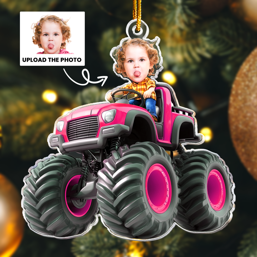 Custom Face Kid Riding Monster Truck - Gifts For Toddler, Kids ...
