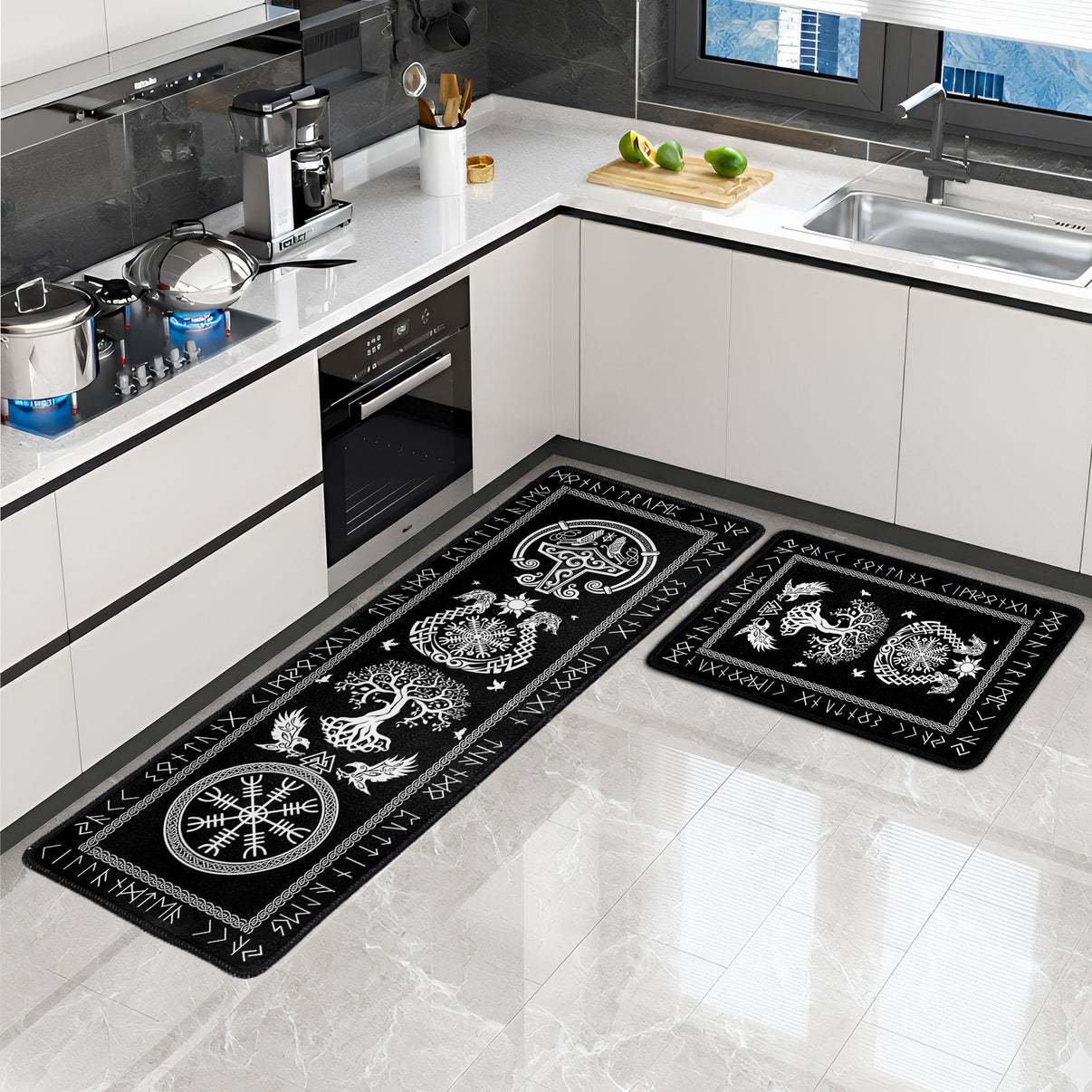 Custom Family Name In Viking Runes - Personalized Runner Rug – Macorner